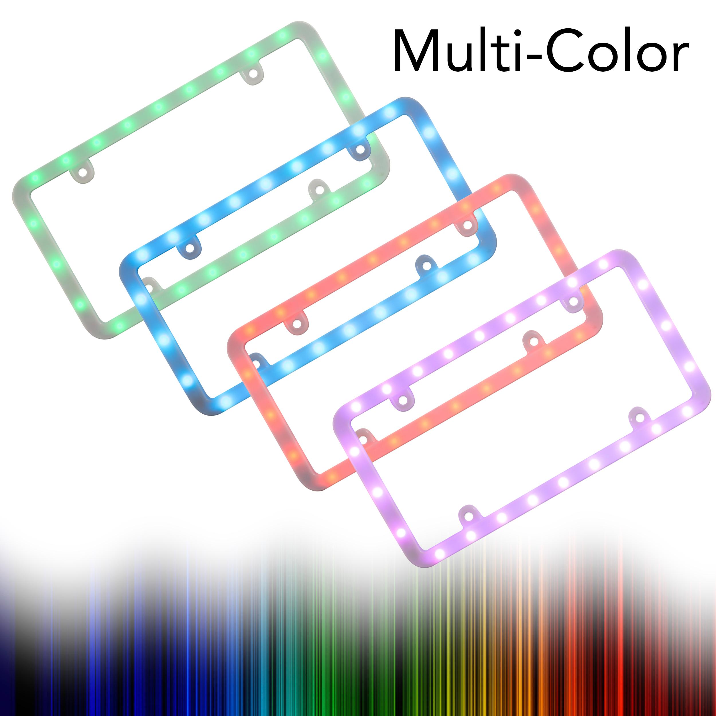 Custom Accessories Multi-color LED License Plate Frame | AutoZone