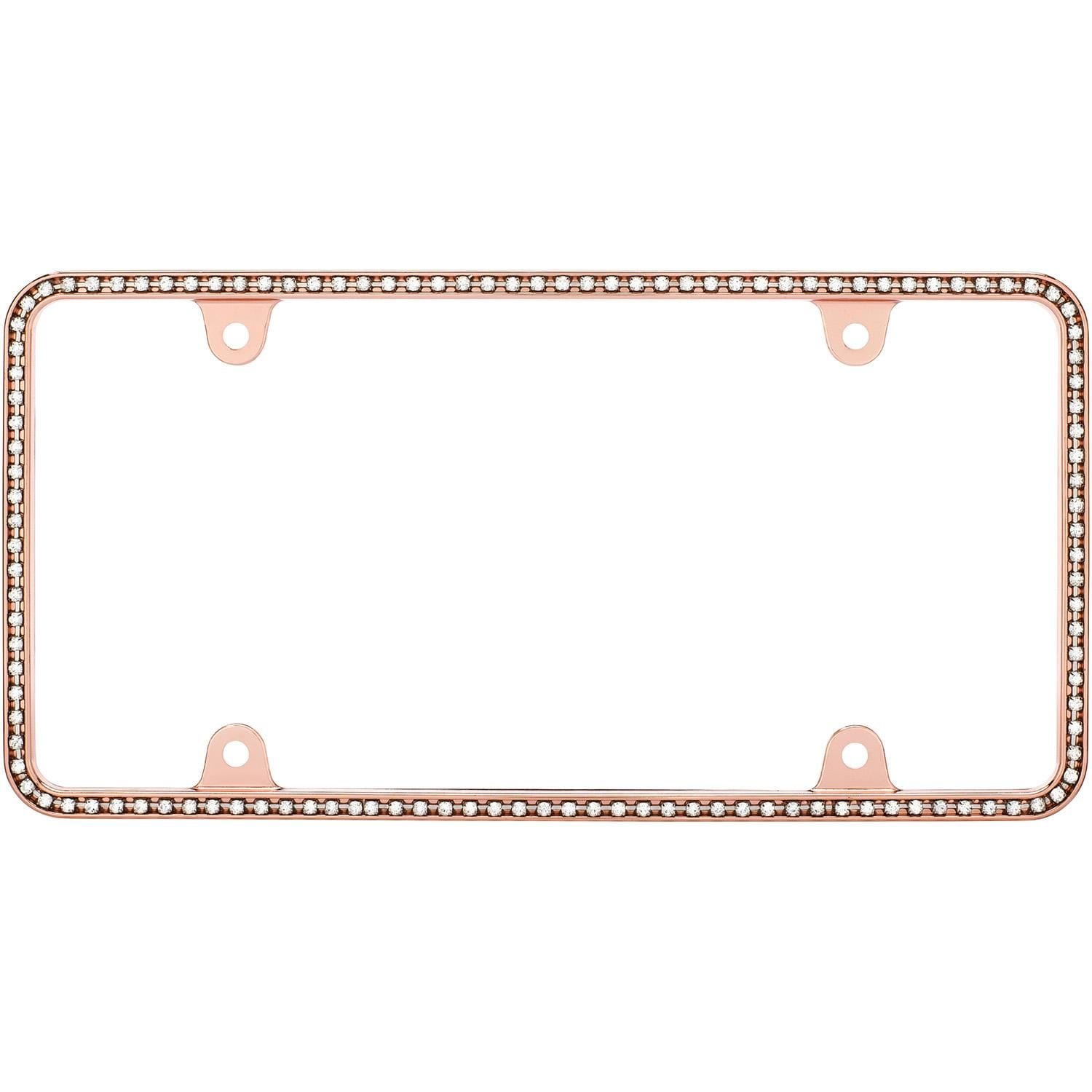 Cruiser Accessories Rose Gold Bling License Plate Frame | AutoZone