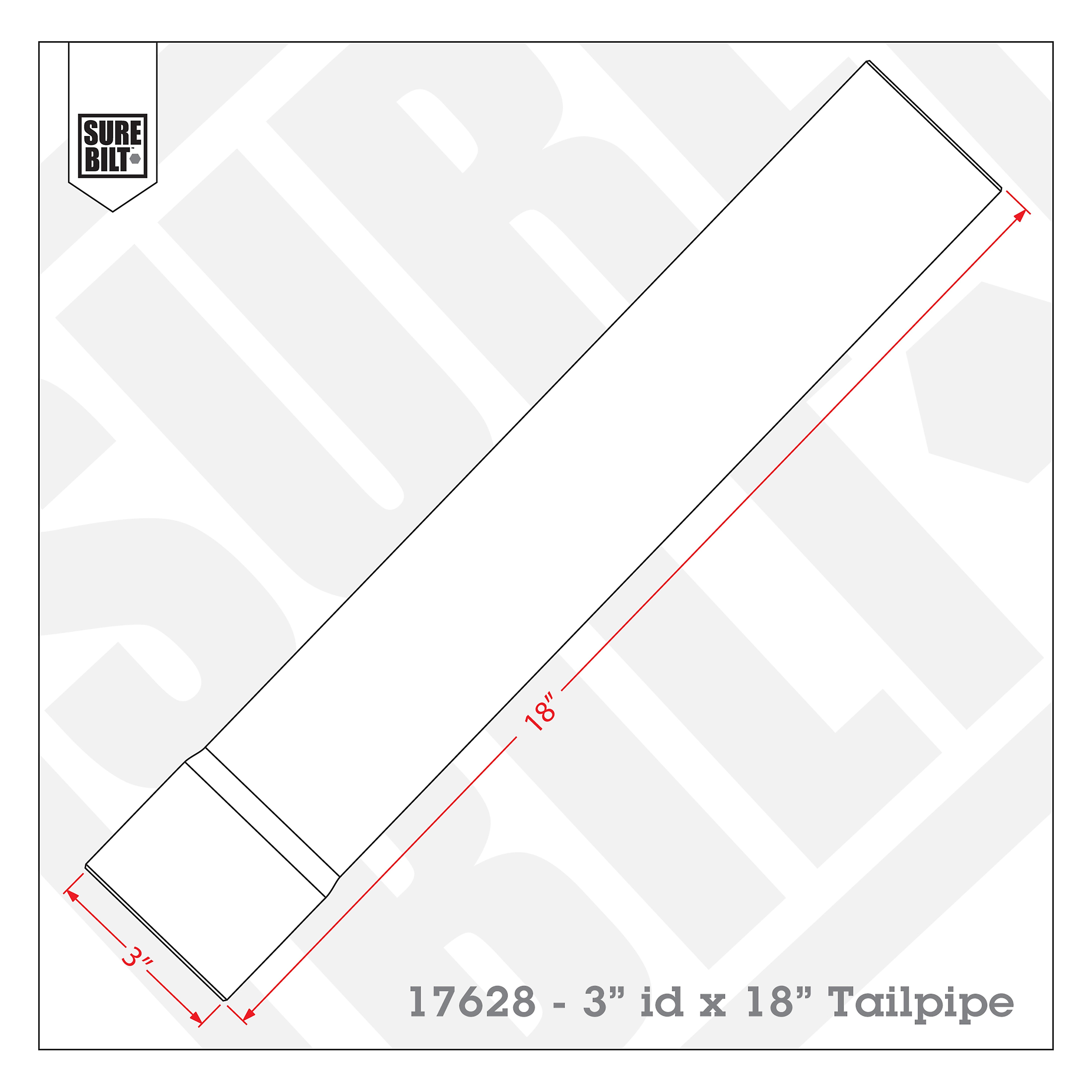 SureBilt 3in I.D. Tailpipe Extension | AutoZone