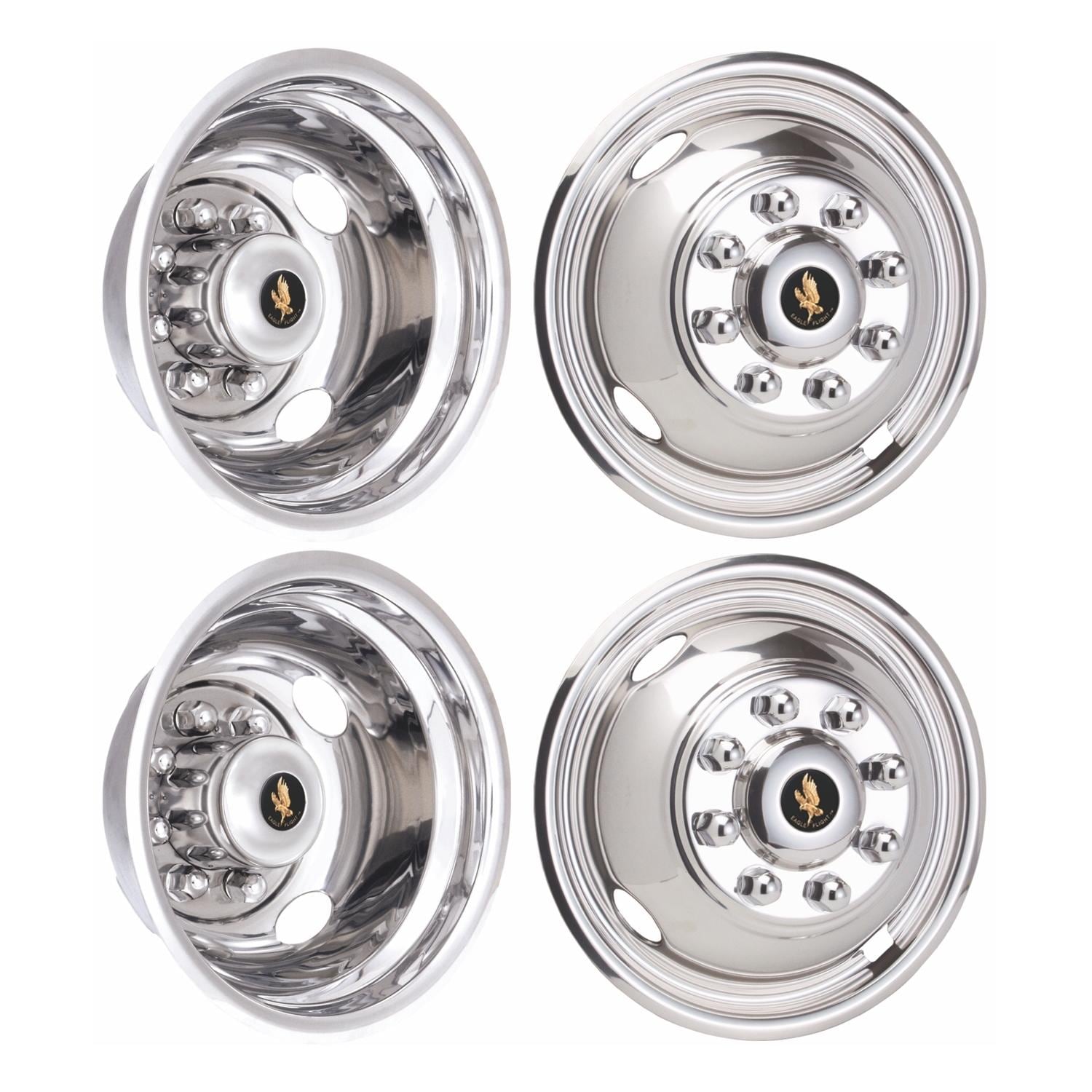 Eagle Polished Stainless Steel 16in Wheel Cover/Hub Cap 4 Piece JDU1608 ...