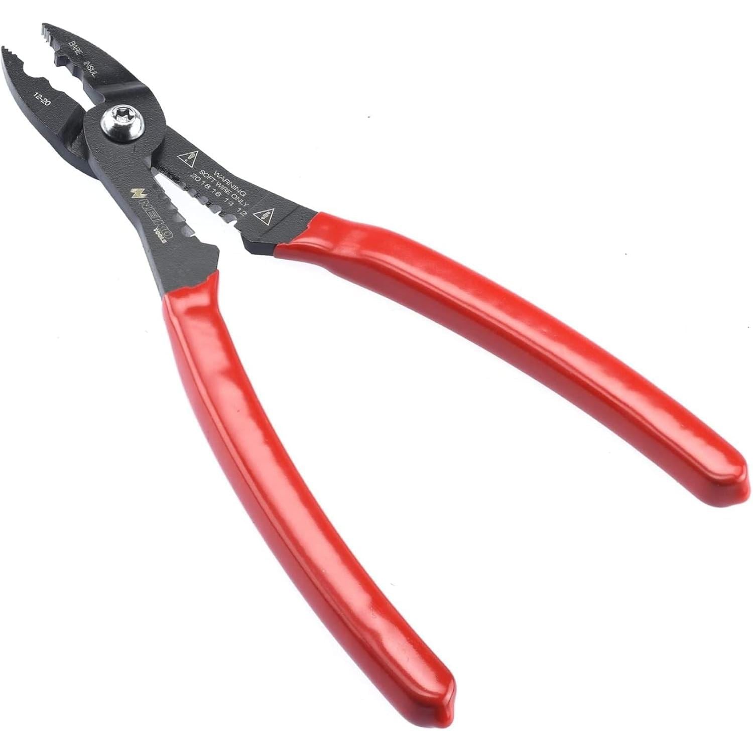 NEIKO 4-in-1 Electrician Pliers, Crimp, Cut and Grip, 12-20 AWG Compact ...