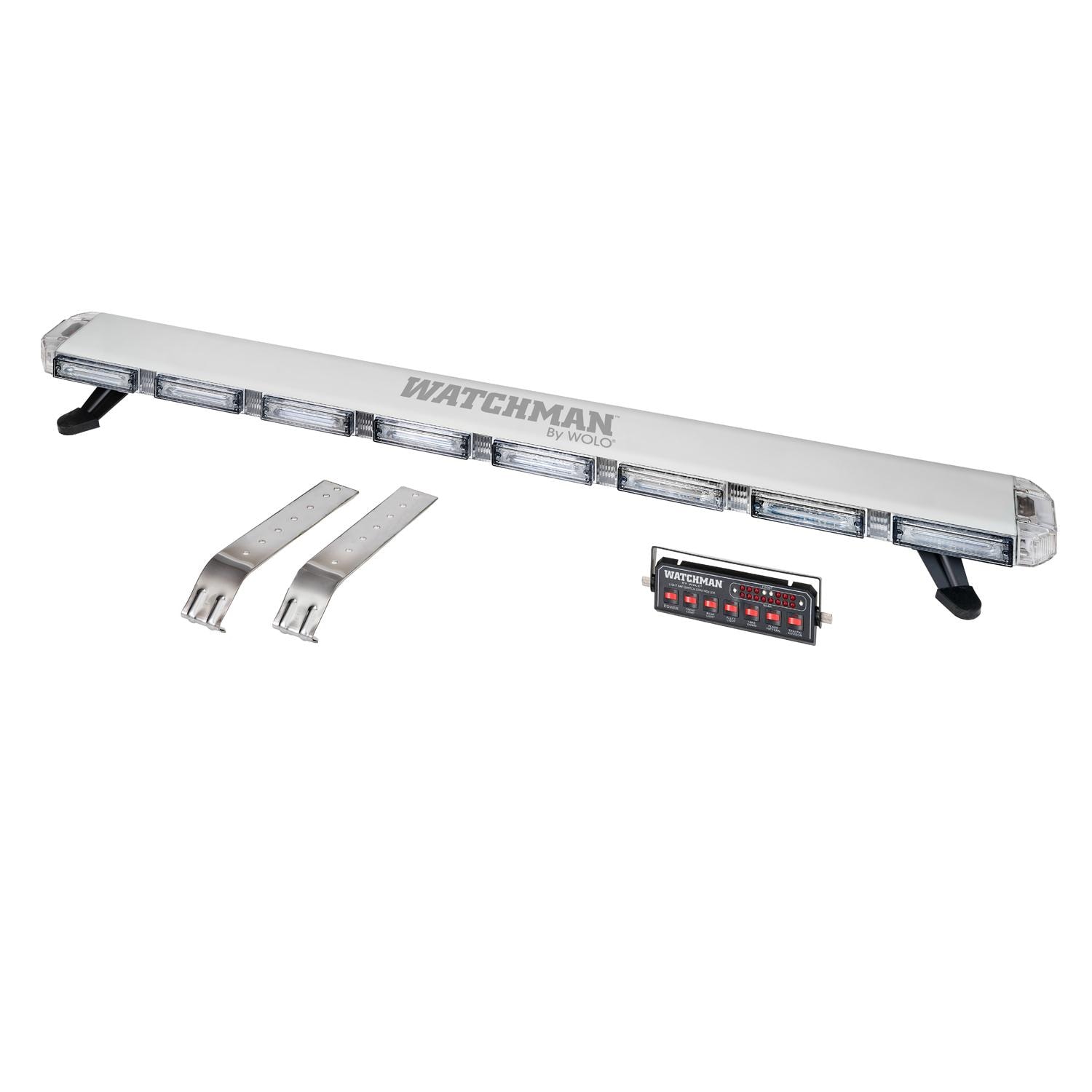 Wolo 48in Clear Lens Blue and Red Linear LED Light Bar | AutoZone
