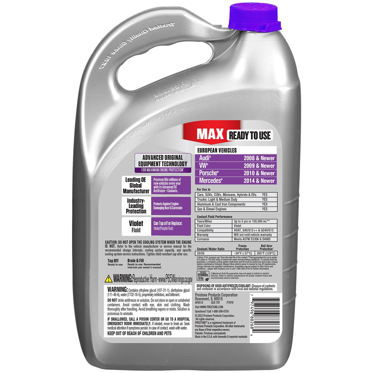 Prestone Purple Pre-Mixed Engine Coolant / Antifreeze | AutoZone