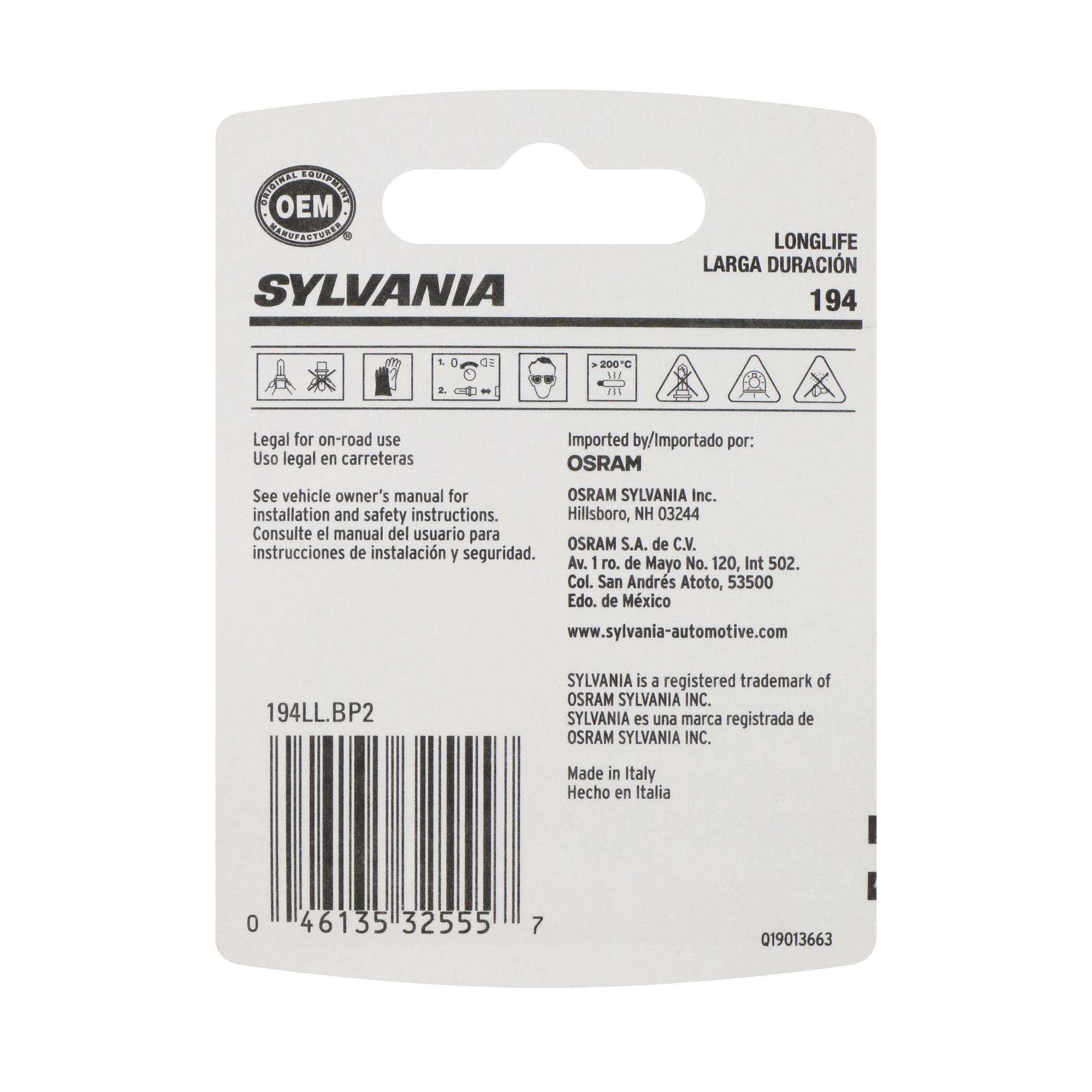 Sylvania Bulb 194LL | AutoZone