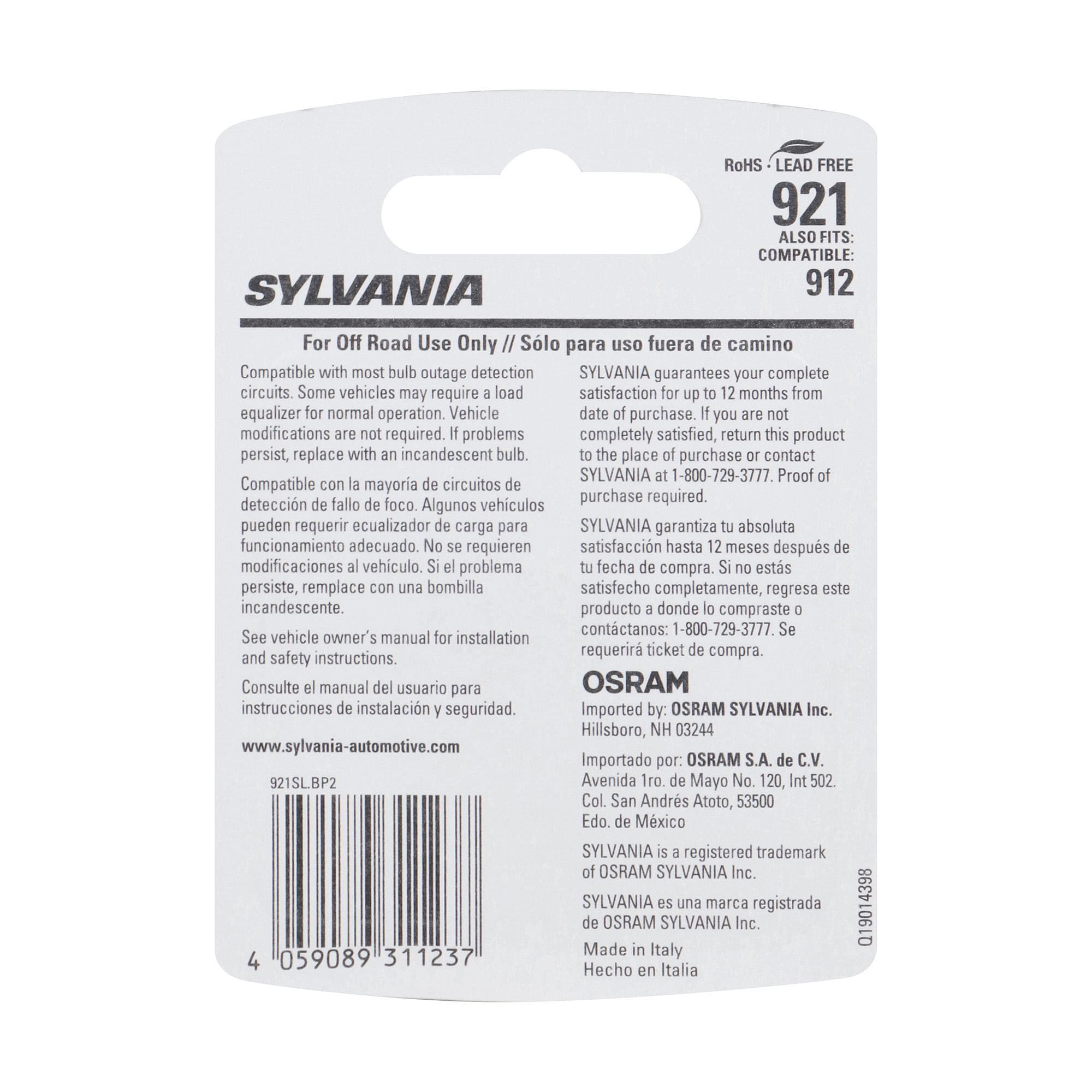 Sylvania LED Mini Bulb 921SYLLED | AutoZone