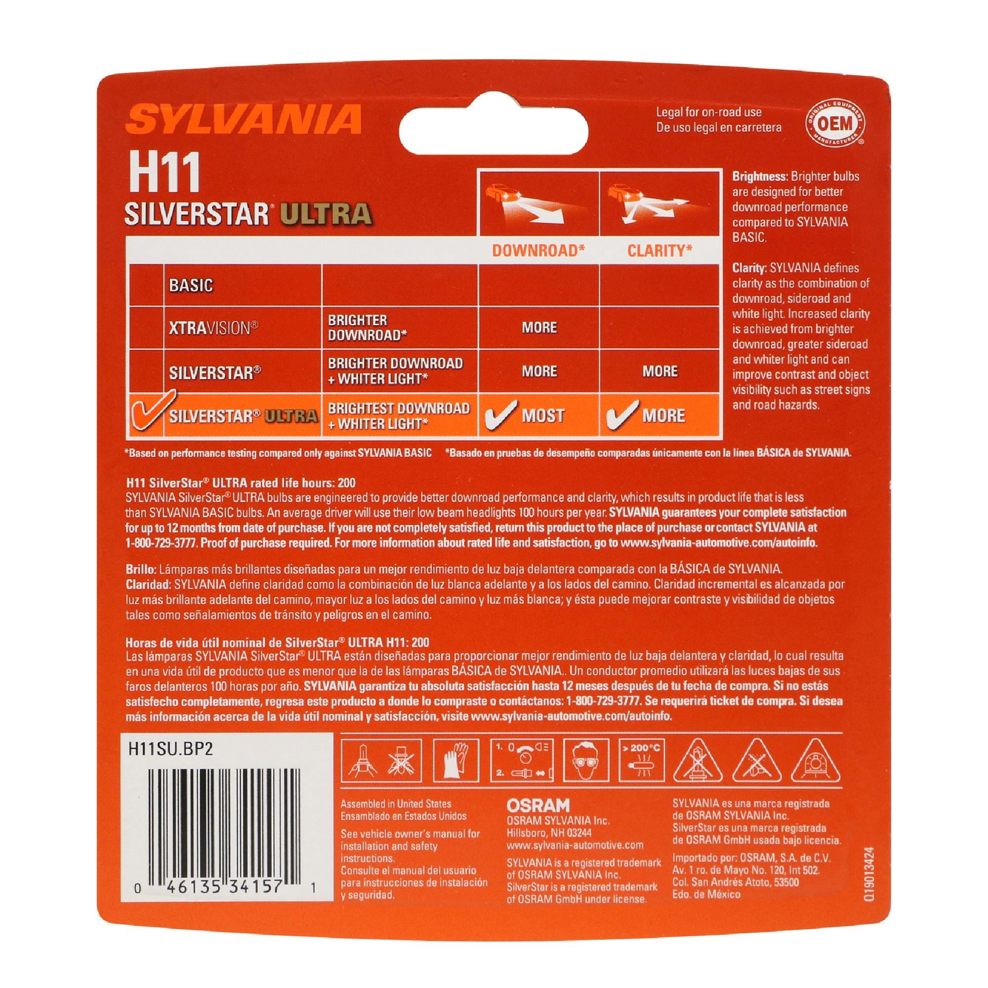 Sylvania SilverStar Ultra Headlight Bulb H11SU-2 | AutoZone
