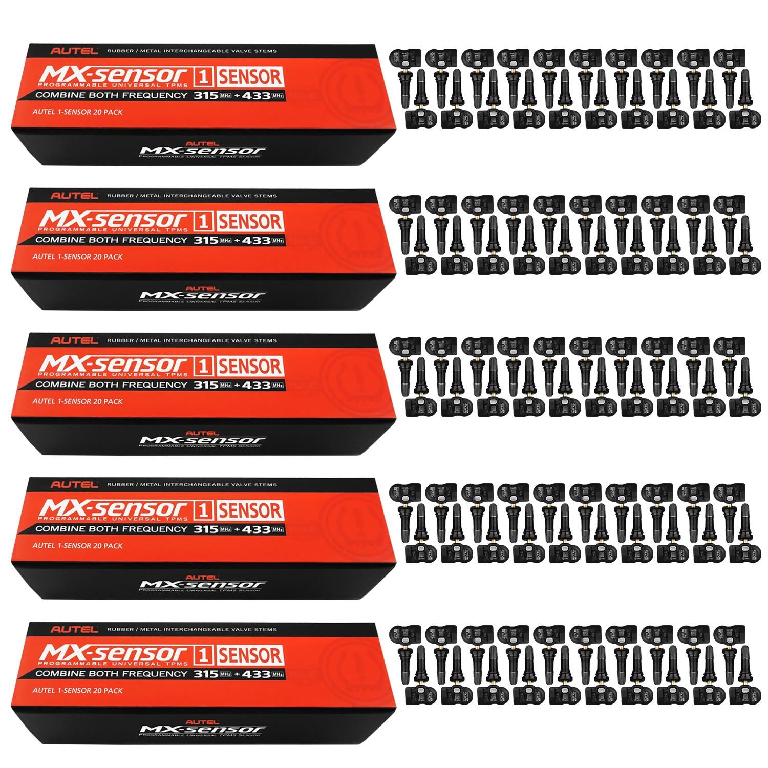 Autel Bulk Box of 100 Autel MX-Sensor 1-Sensor with Rubber Valve | AutoZone