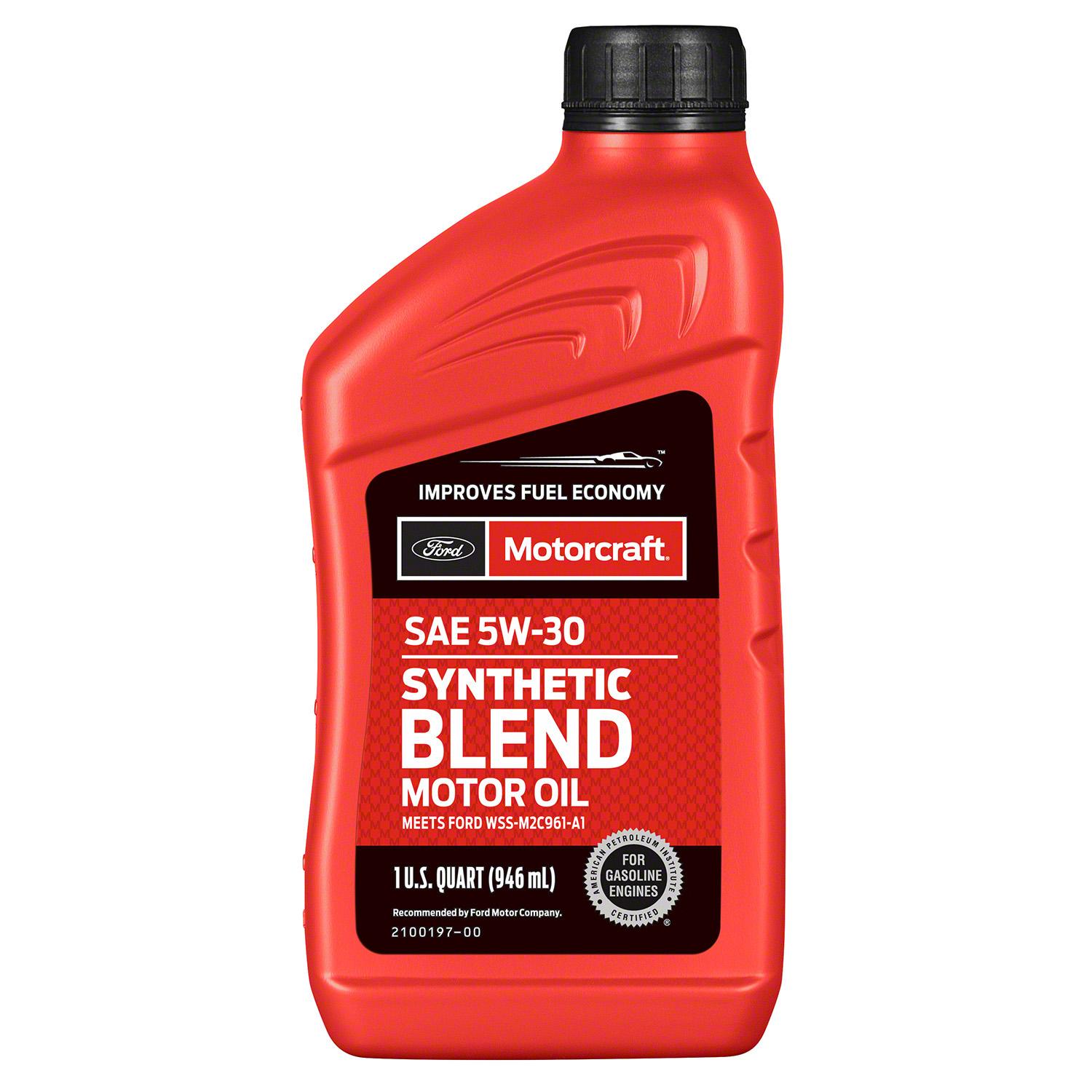 Motorcraft Synthetic Blend 5W-30 Motor Oil 5 Quart | AutoZone