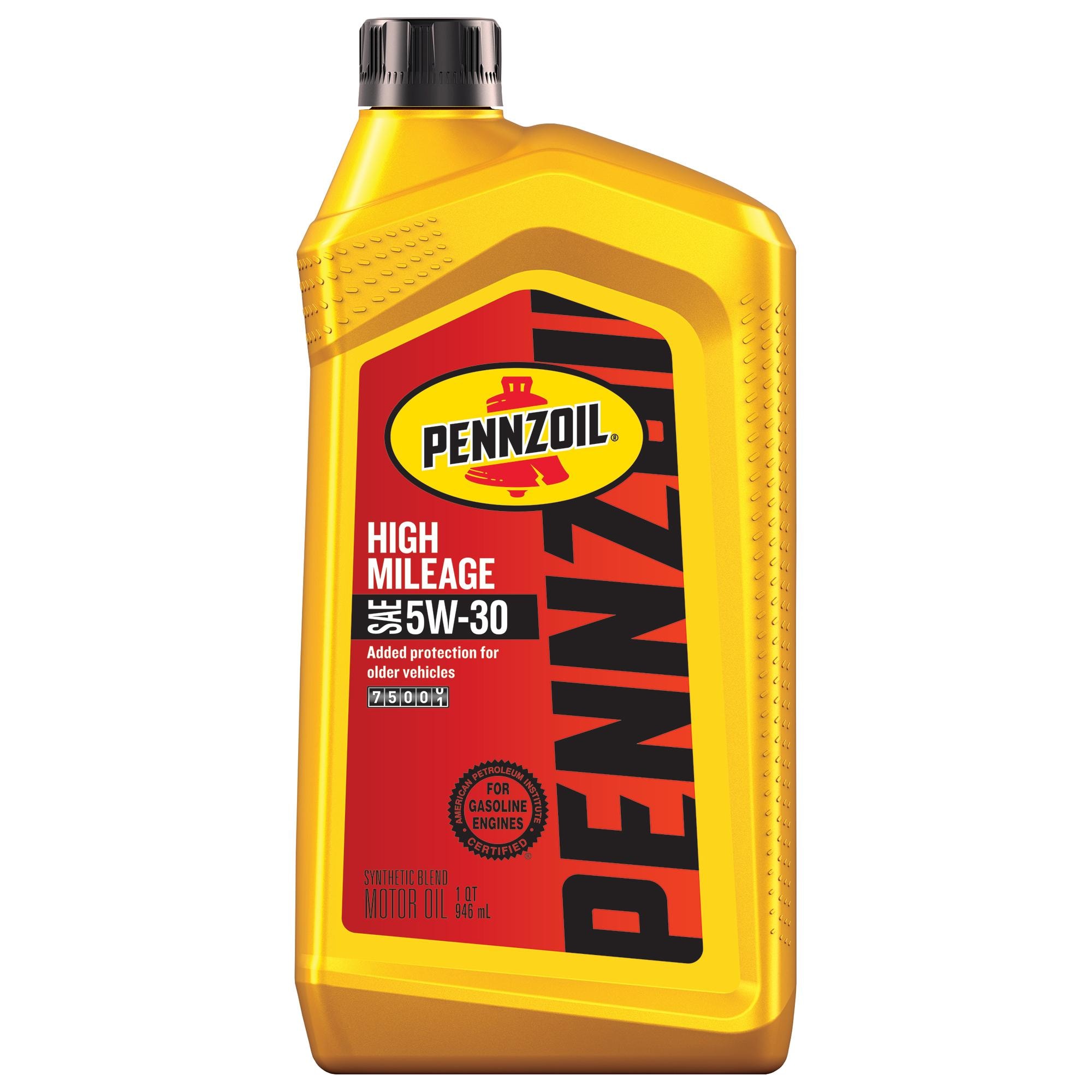 Pennzoil High Mileage Synthetic Blend 5W-30 Motor Oil 1 Quart Reviews