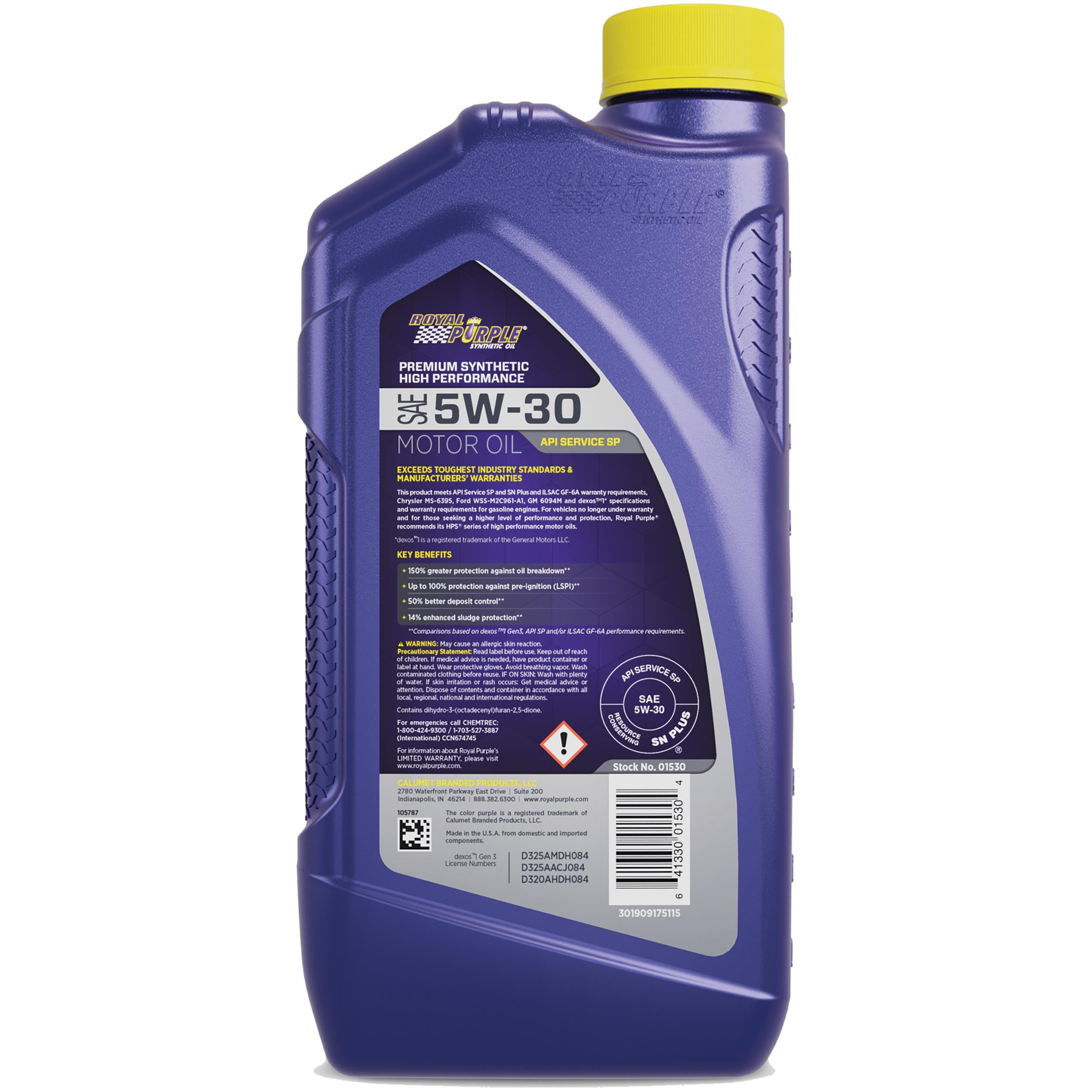 Royal Purple High Performance Full Synthetic 5W-30 Motor Oil 1 Quart ...