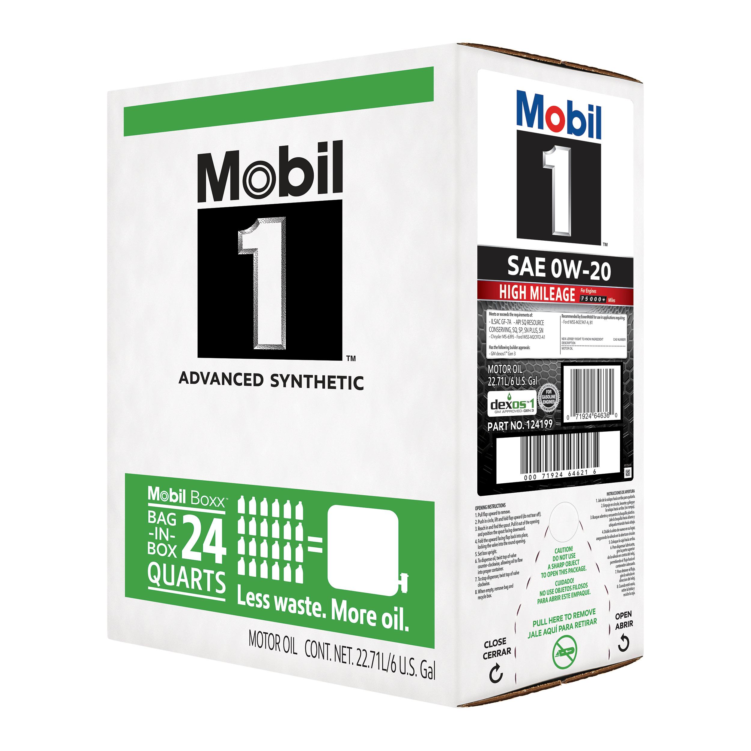 Mobil 1 High Mileage Full Synthetic Engine Oil 0W-20 | AutoZone