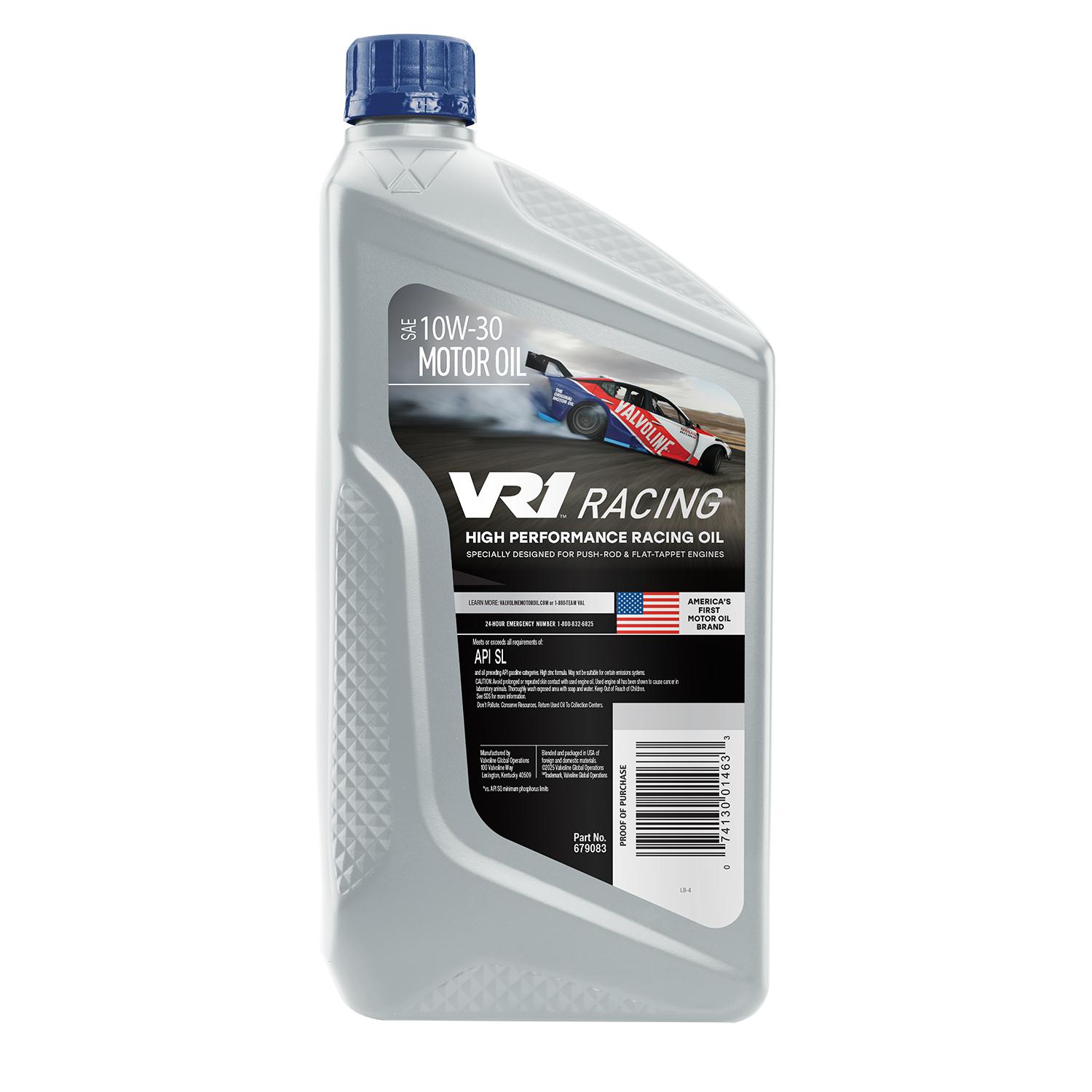 Valvoline VR1 Racing Full Synthetic 10W-30 Motor Oil 1 Quart | AutoZone