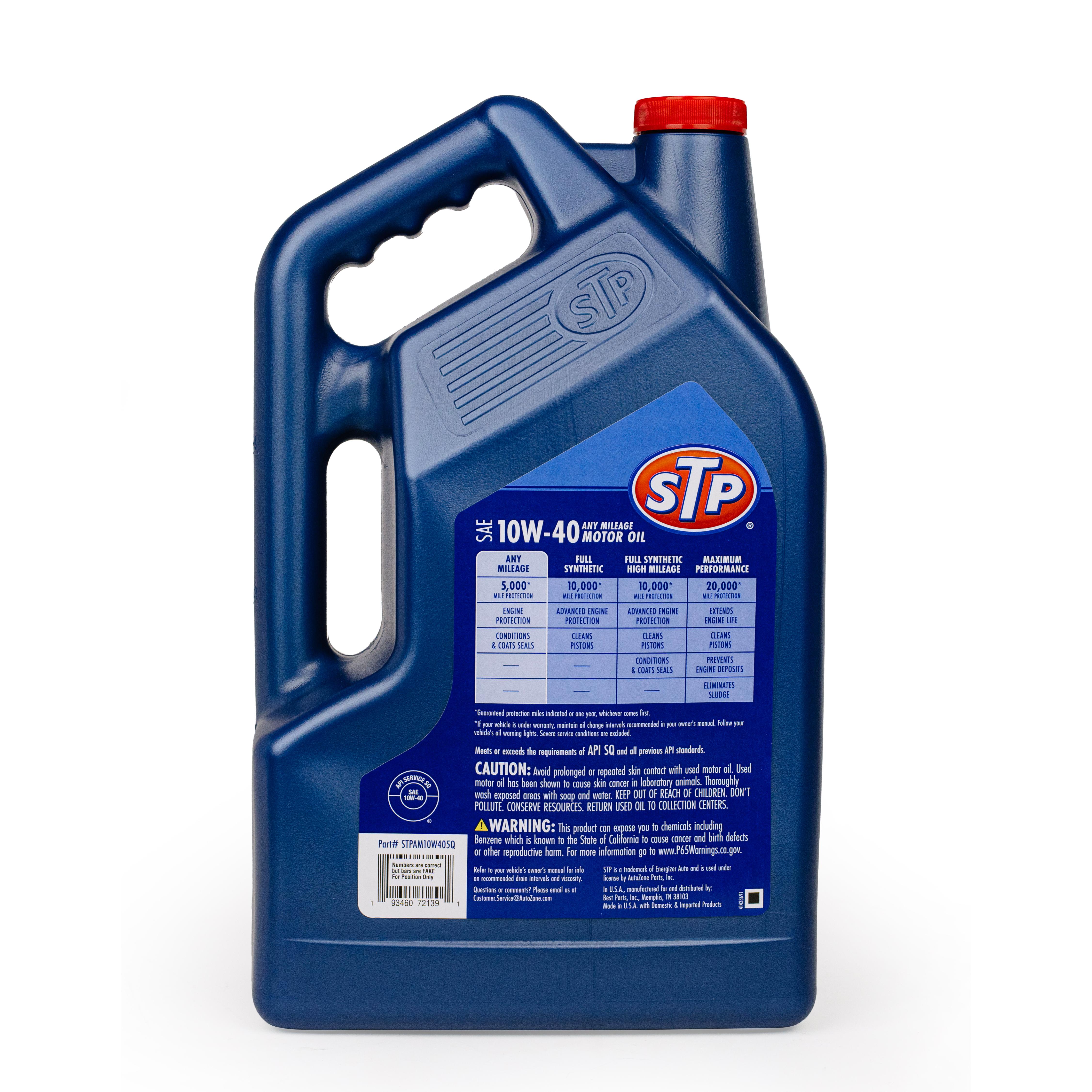 STP Any Mileage Engine Oil STPAM10W405Q | AutoZone