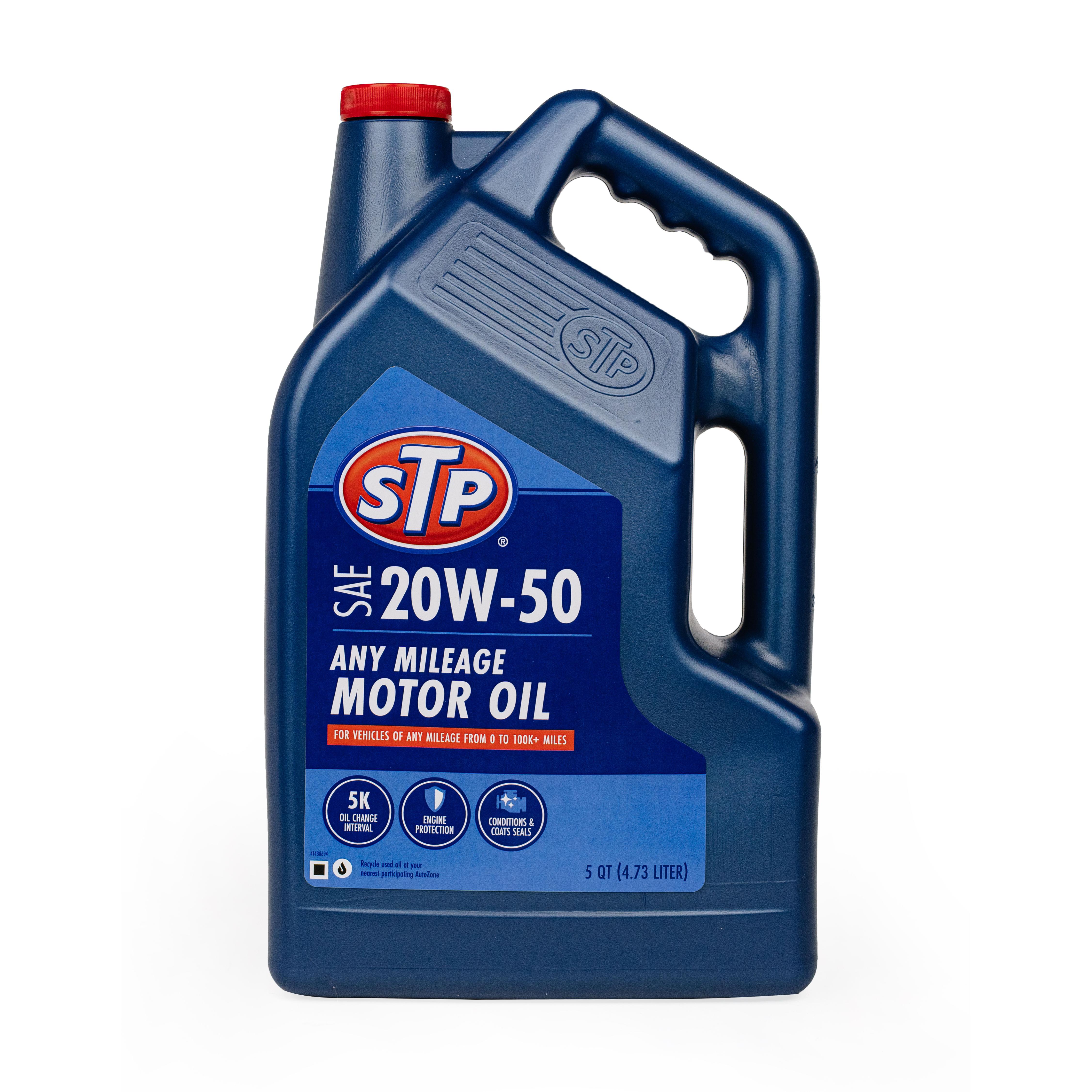 STP Any Mileage Conventional 20W-50 Motor Oil 5 Quart | AutoZone