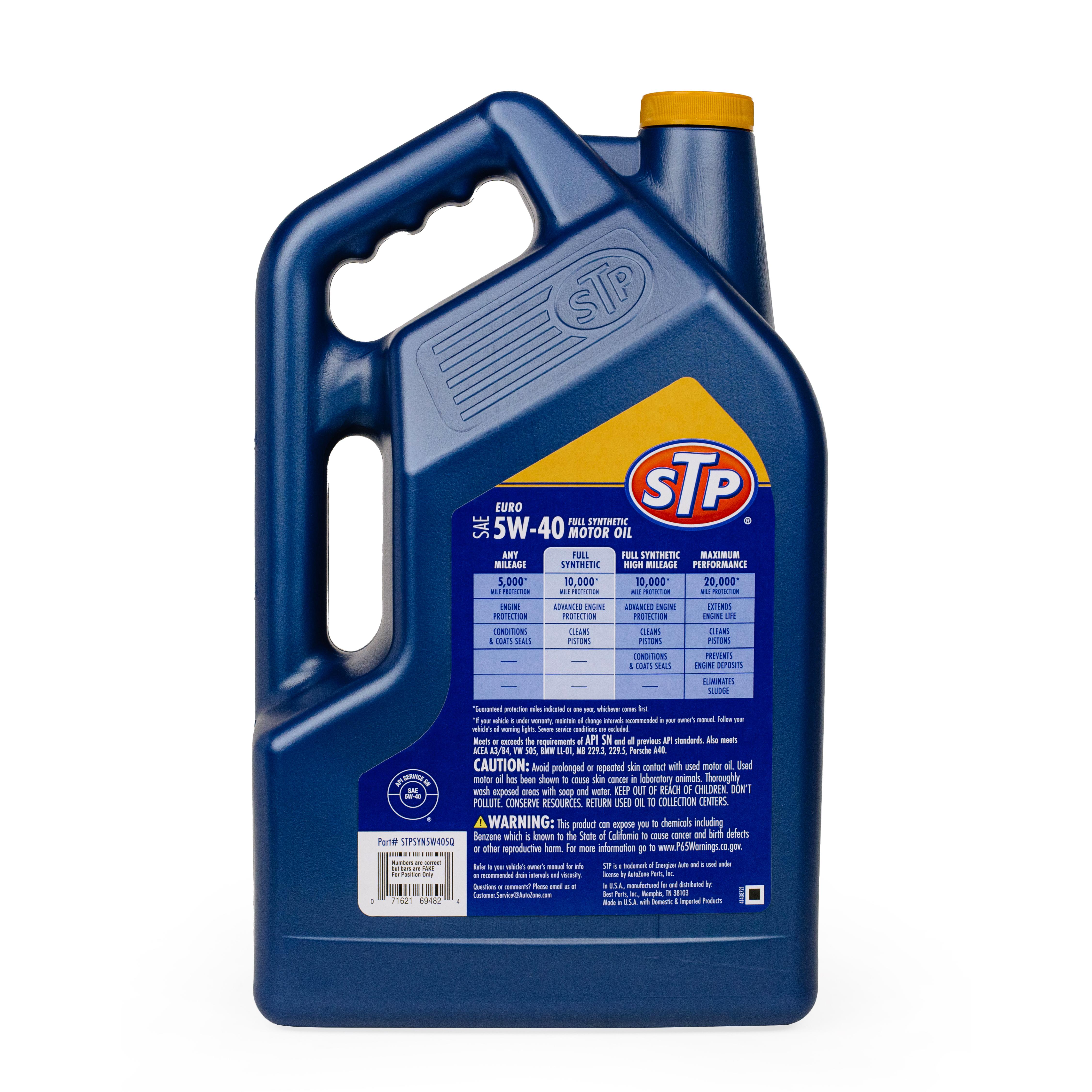 STP Full Synthetic 5W-40 Motor Oil 5 Quart | AutoZone