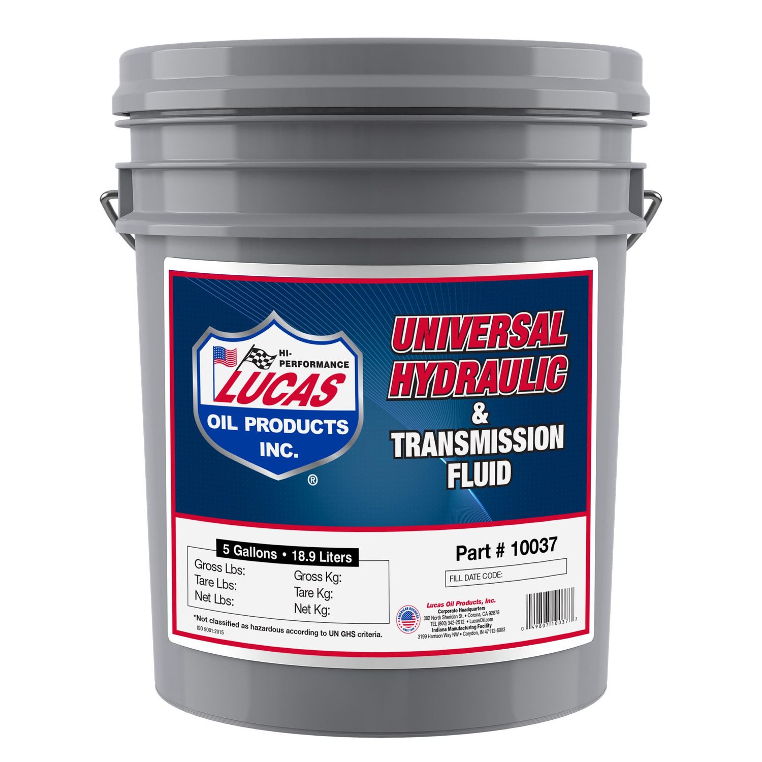 Lucas Oil Products Universal Hydraulic and Transmission Fluid 5 Gallon ...