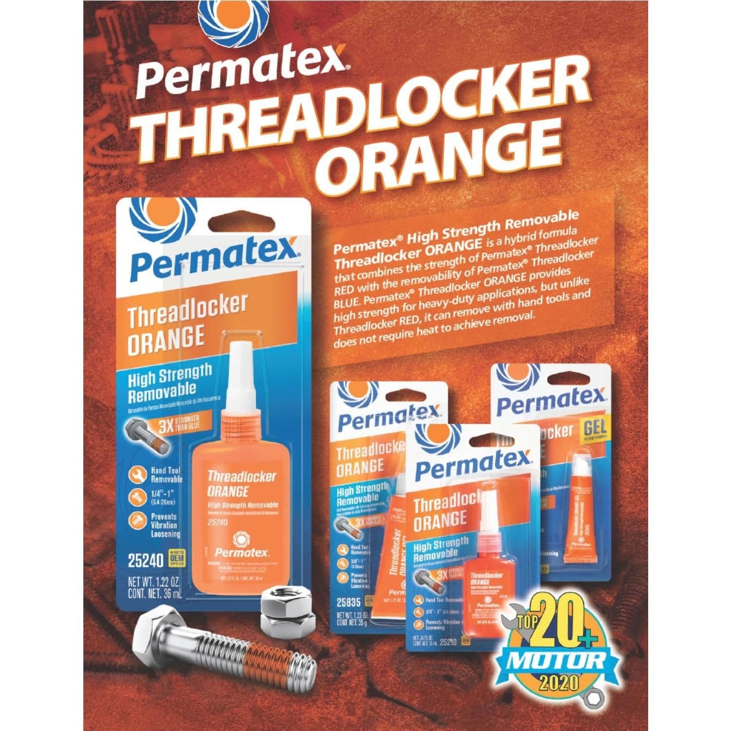 Permatex Orange Threadlocker Gel | AutoZone