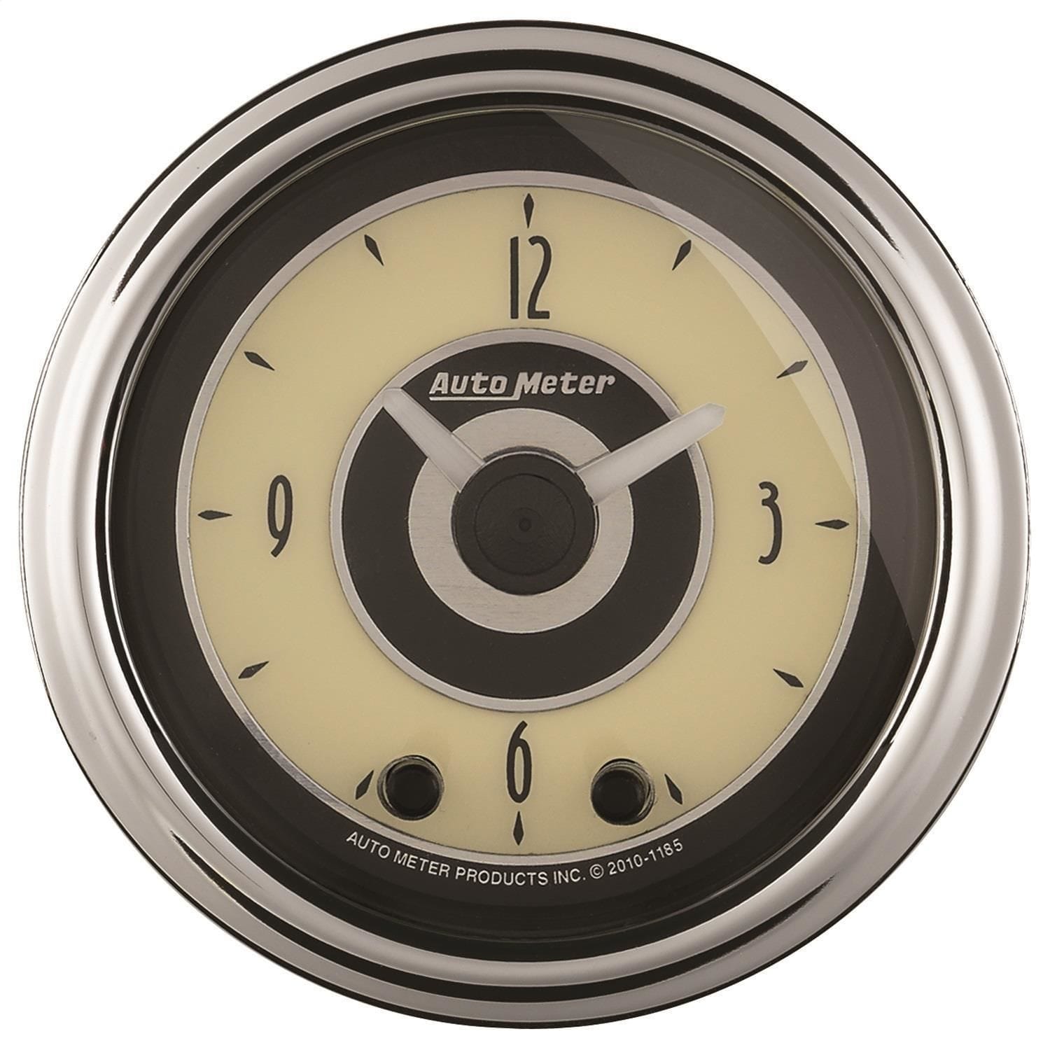 AutoMeter 2 1/16in 12 Hour Cruiser AD Panel Clock Gauge | AutoZone
