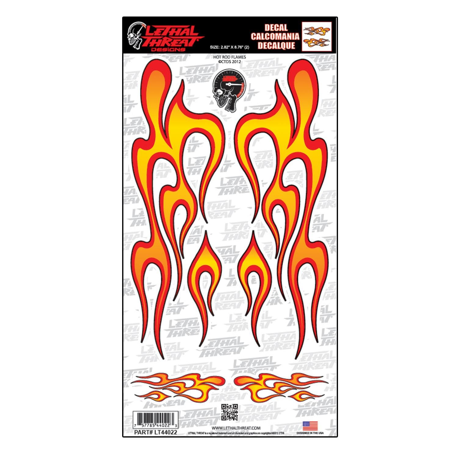 Lethal Threat 6in X 12in Flames Decal | AutoZone