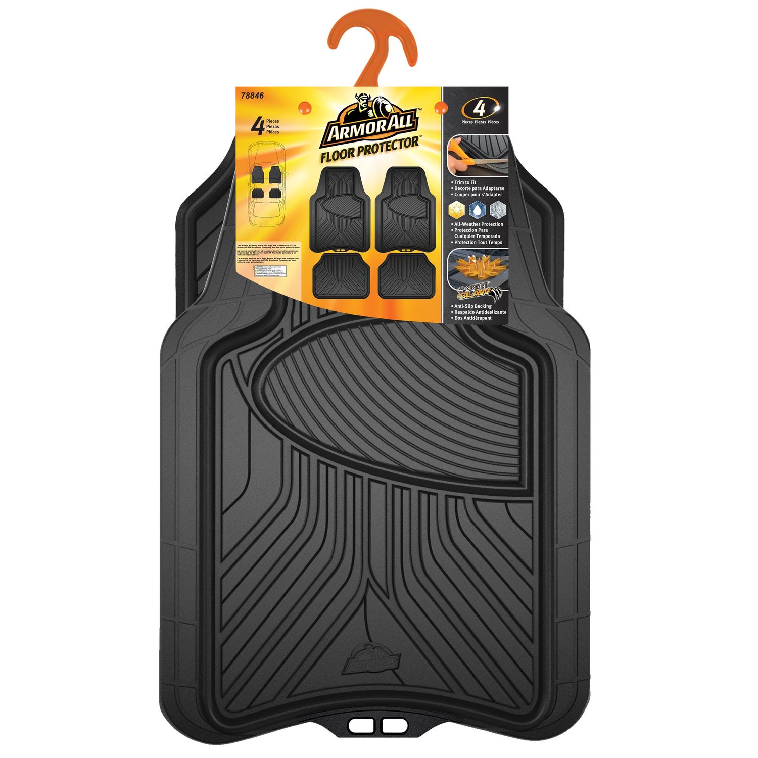 Armor All Black rubber Universal Floor Mat | AutoZone