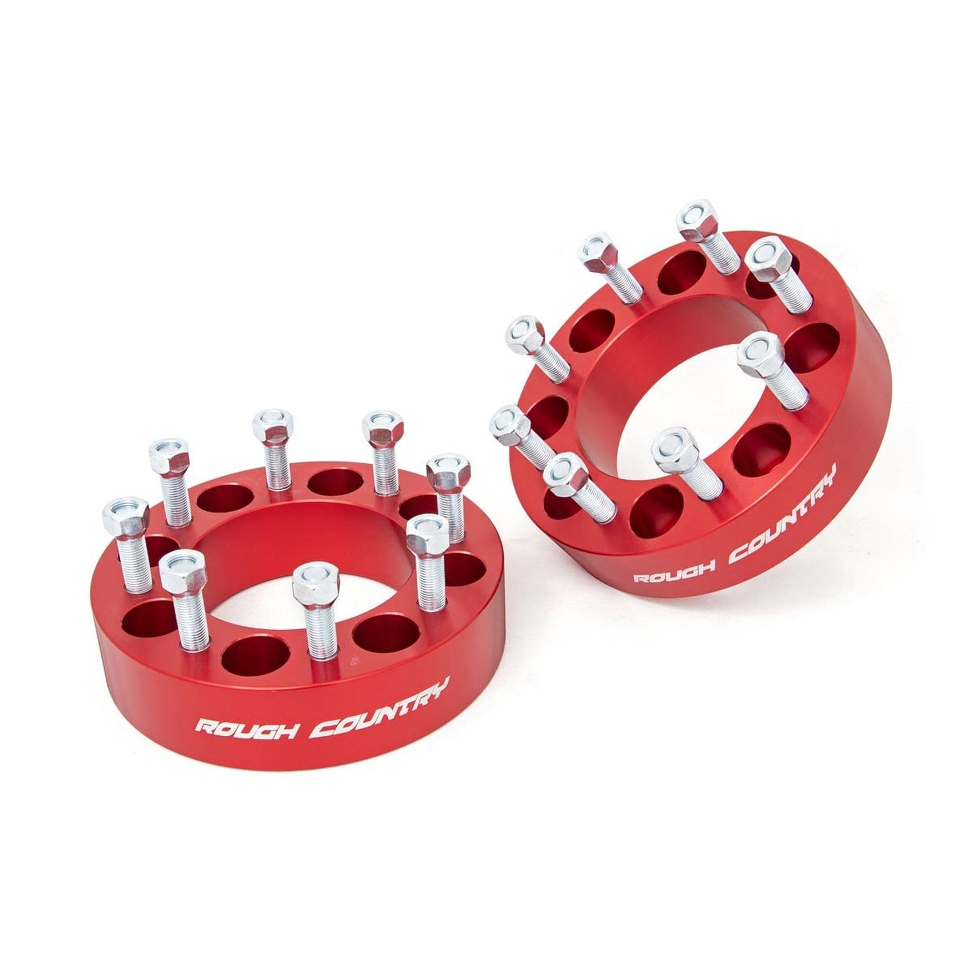 Rough Country 8x6.5 2in Red Wheel Spacer for Multiple Makes and Models ...