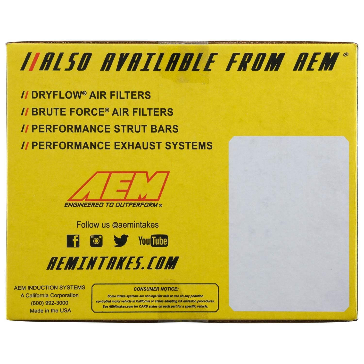 AEM Air Intake System 22-406B | AutoZone