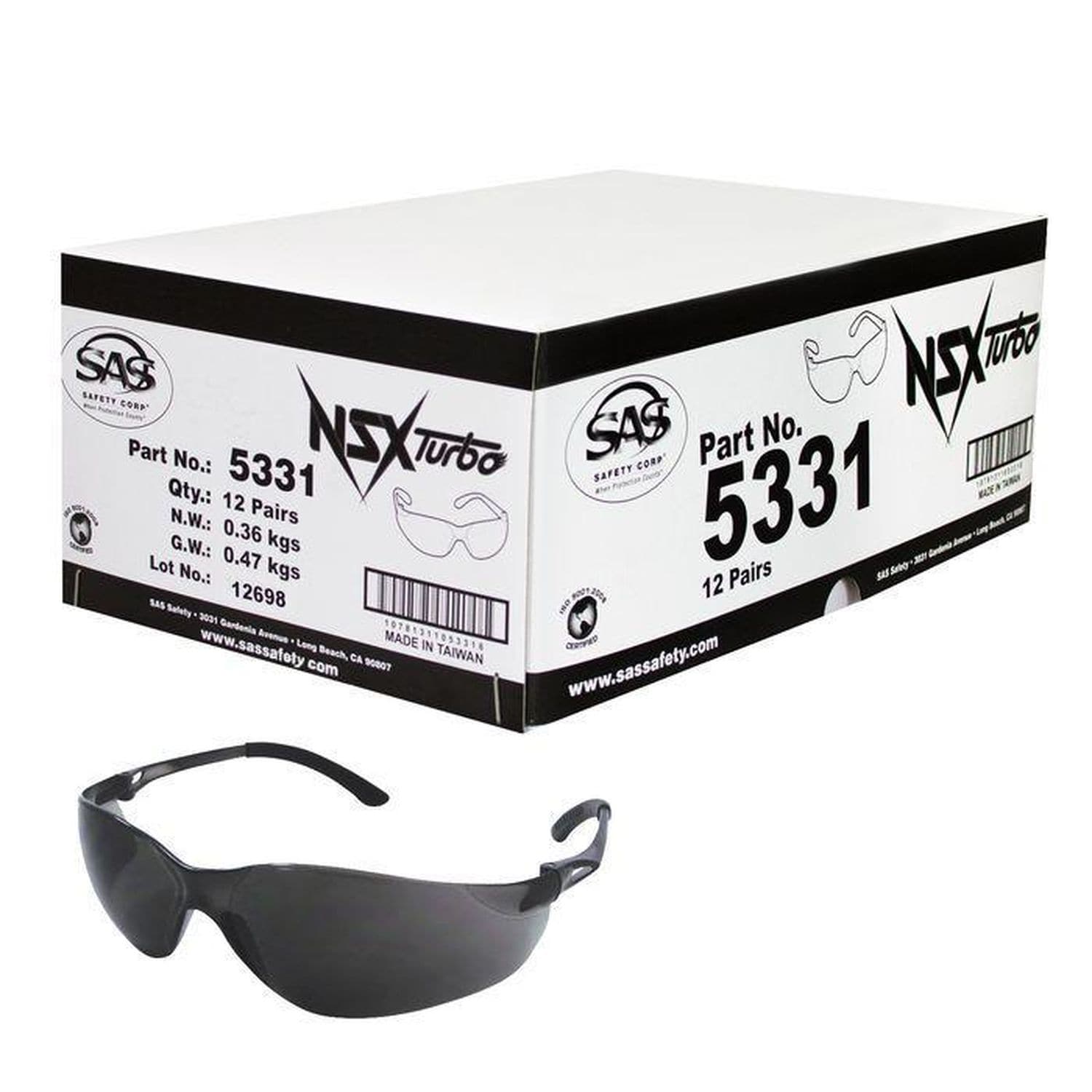 SAS Safety NSX Turbo Safety Glasses 12 Piece | AutoZone