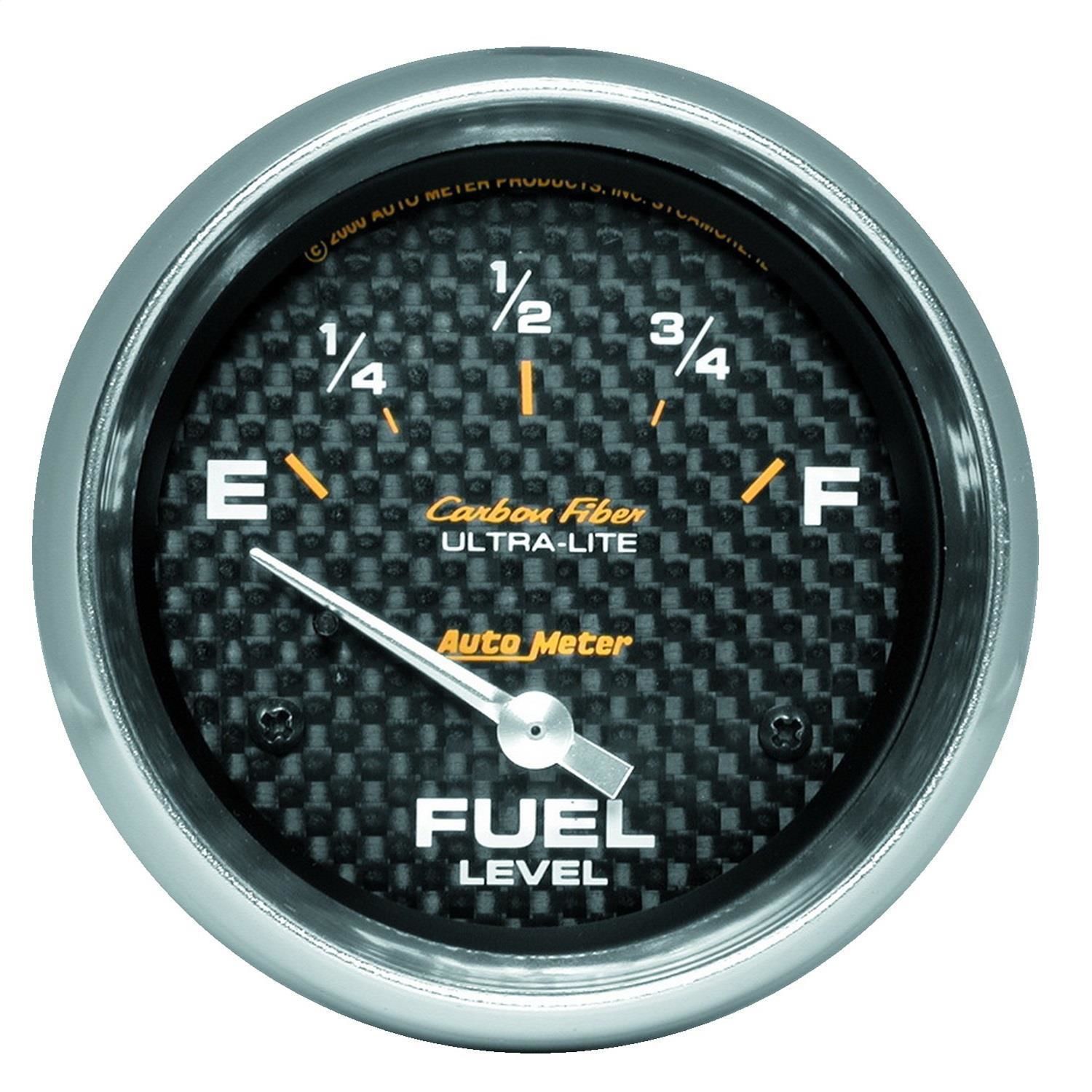 AutoMeter Carbon Fiber Fuel Level Gauge - AutoZone