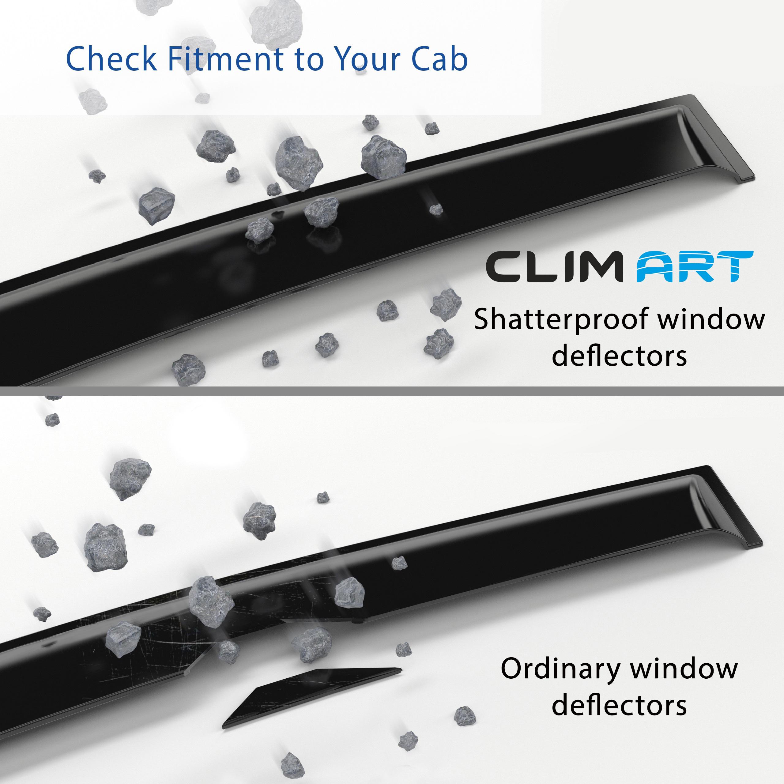 CLIM ART Dark Smoke Side Window Deflector 423071 | AutoZone