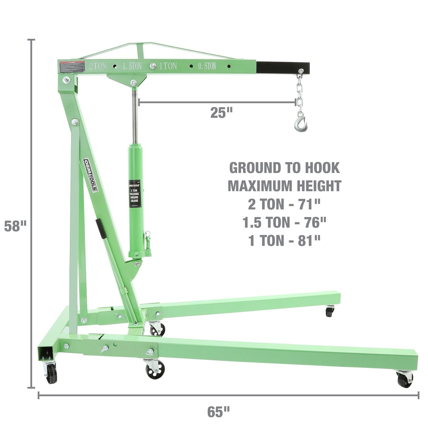OEMTOOLS 2 Ton Folding Shop Crane | AutoZone