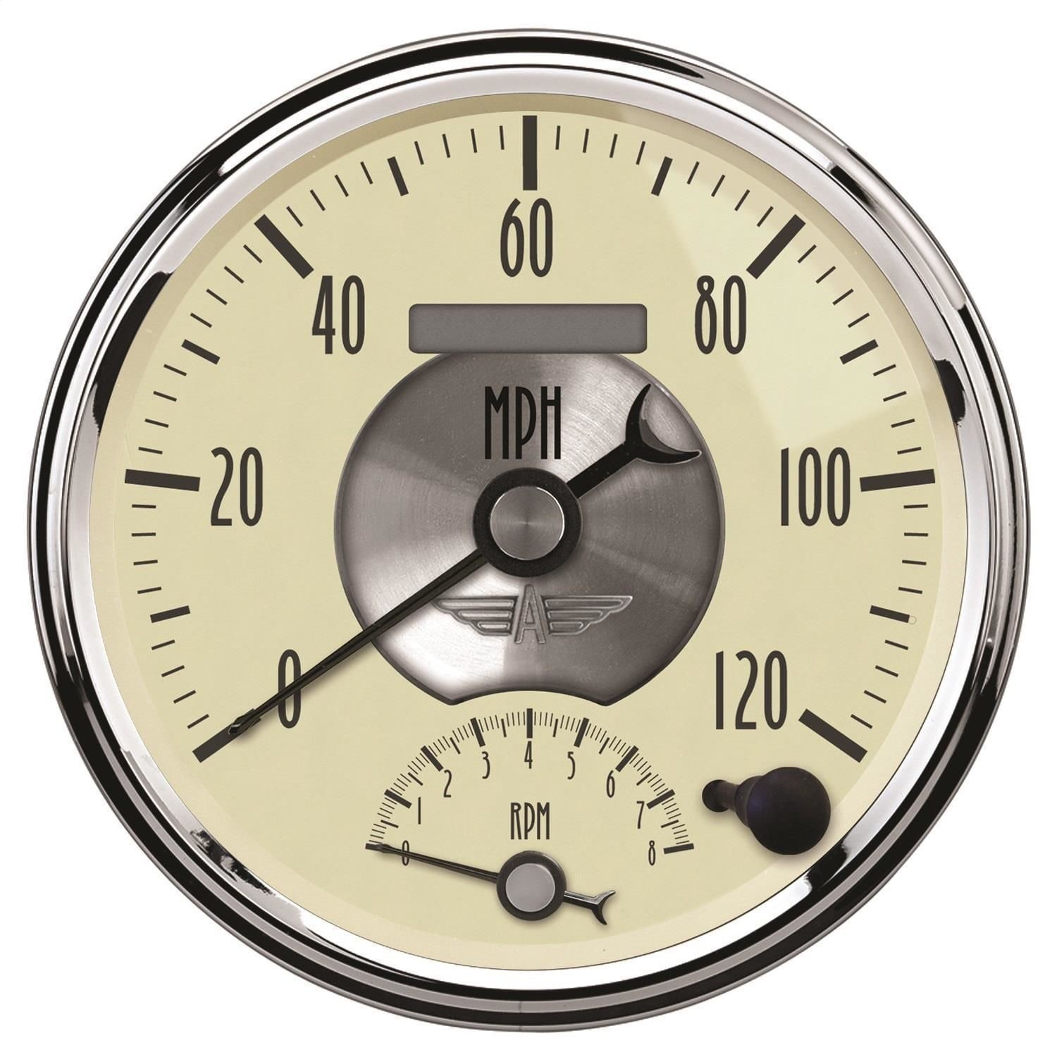 AutoMeter Prestige Antique Ivory 4.625 in Beige Speedometer Gauge ...