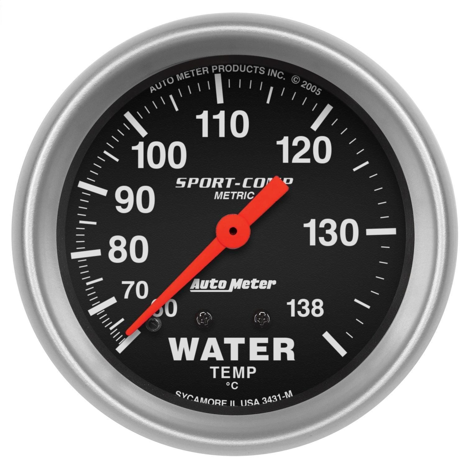 AutoMeter Sport-Comp Engine Coolant Temperature Gauge 3431-M | AutoZone