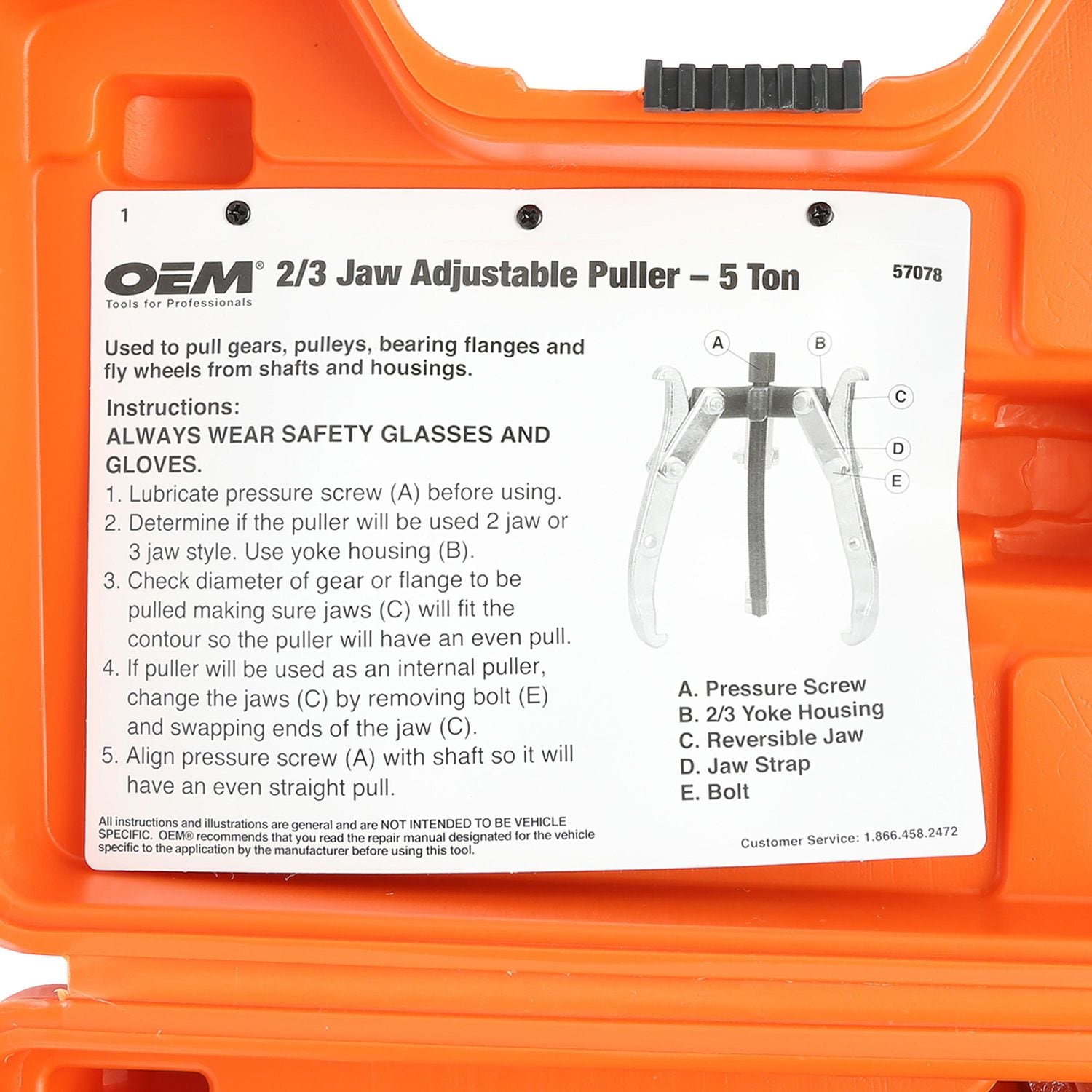 OEMTOOLS 5 Ton 2/3 Jaw Puller | AutoZone
