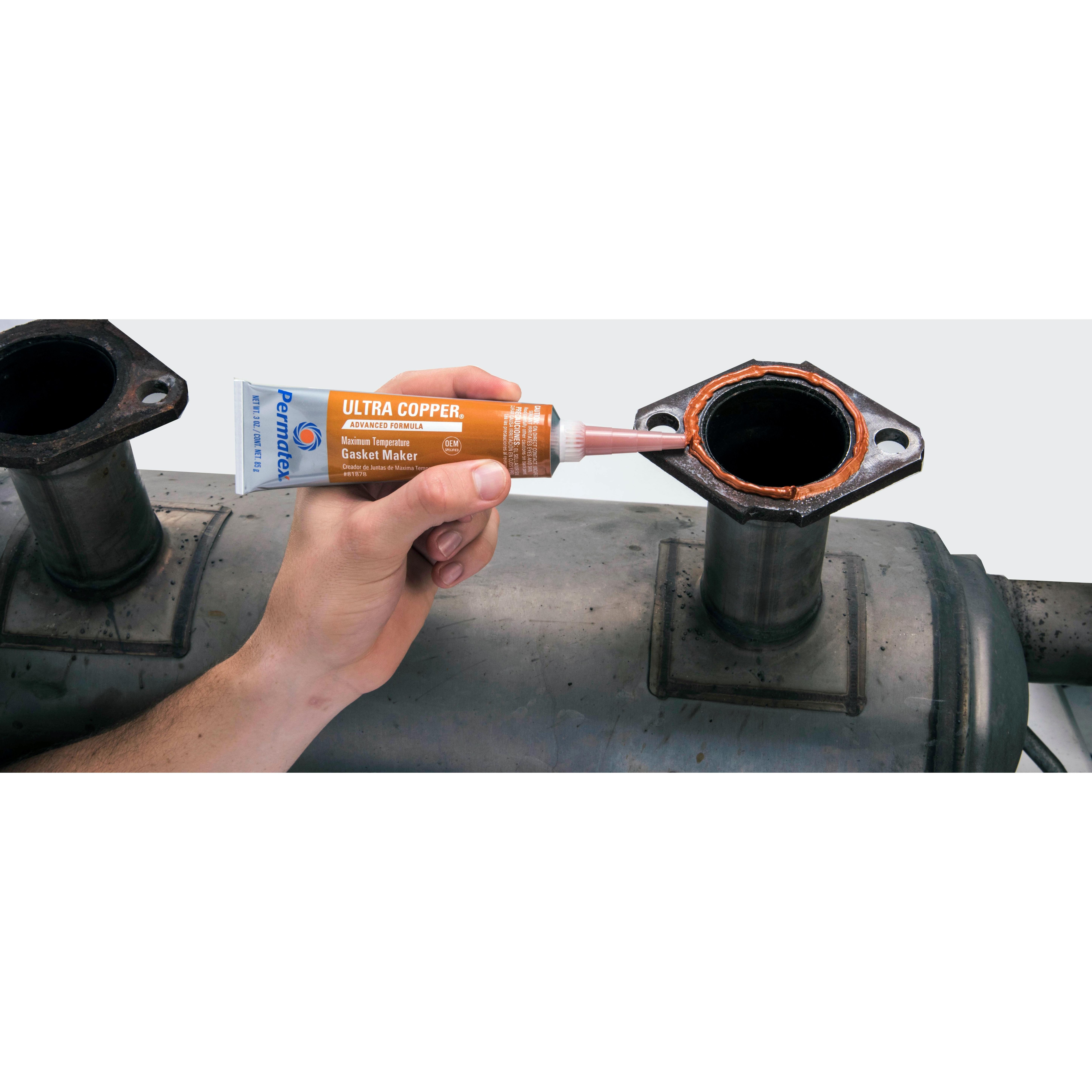 Permatex Ultra Copper RTV Silicone High Temperature Gasket Maker 3 oz ...