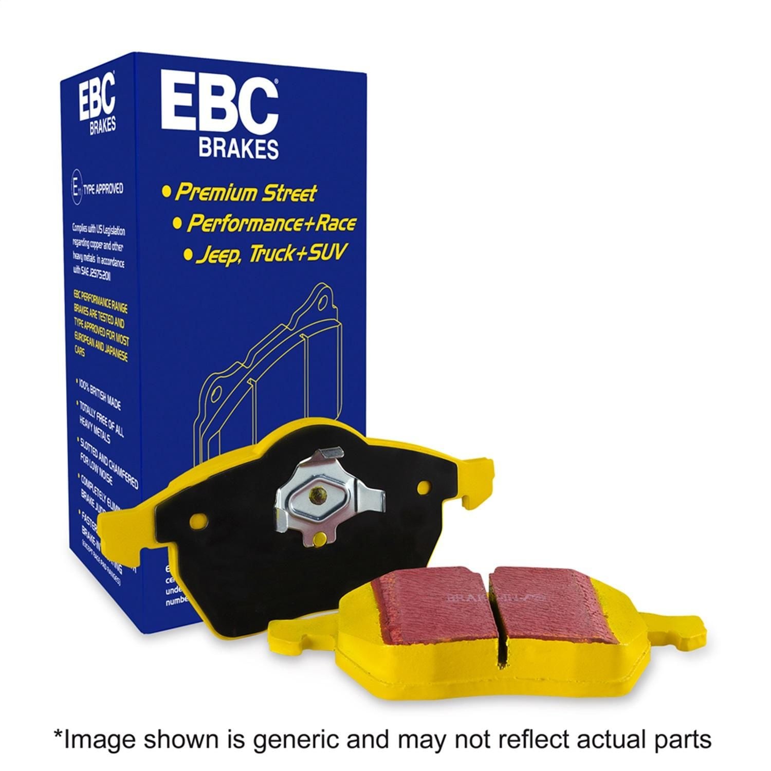 EBC Yellowstuff High Friction Organic Performance Brake Pads DP41697R ...