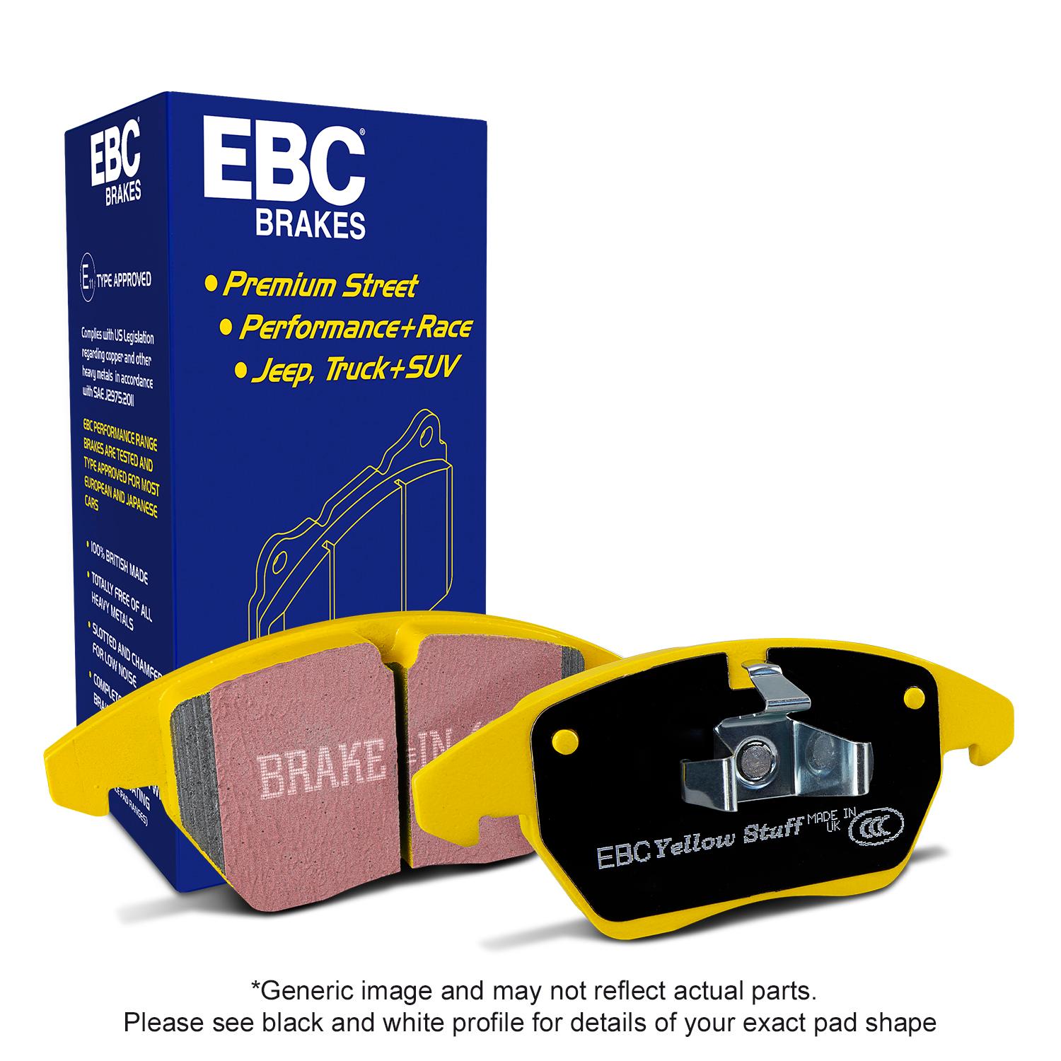 EBC Yellowstuff High Friction Organic Performance Brake Pads DP42454R ...