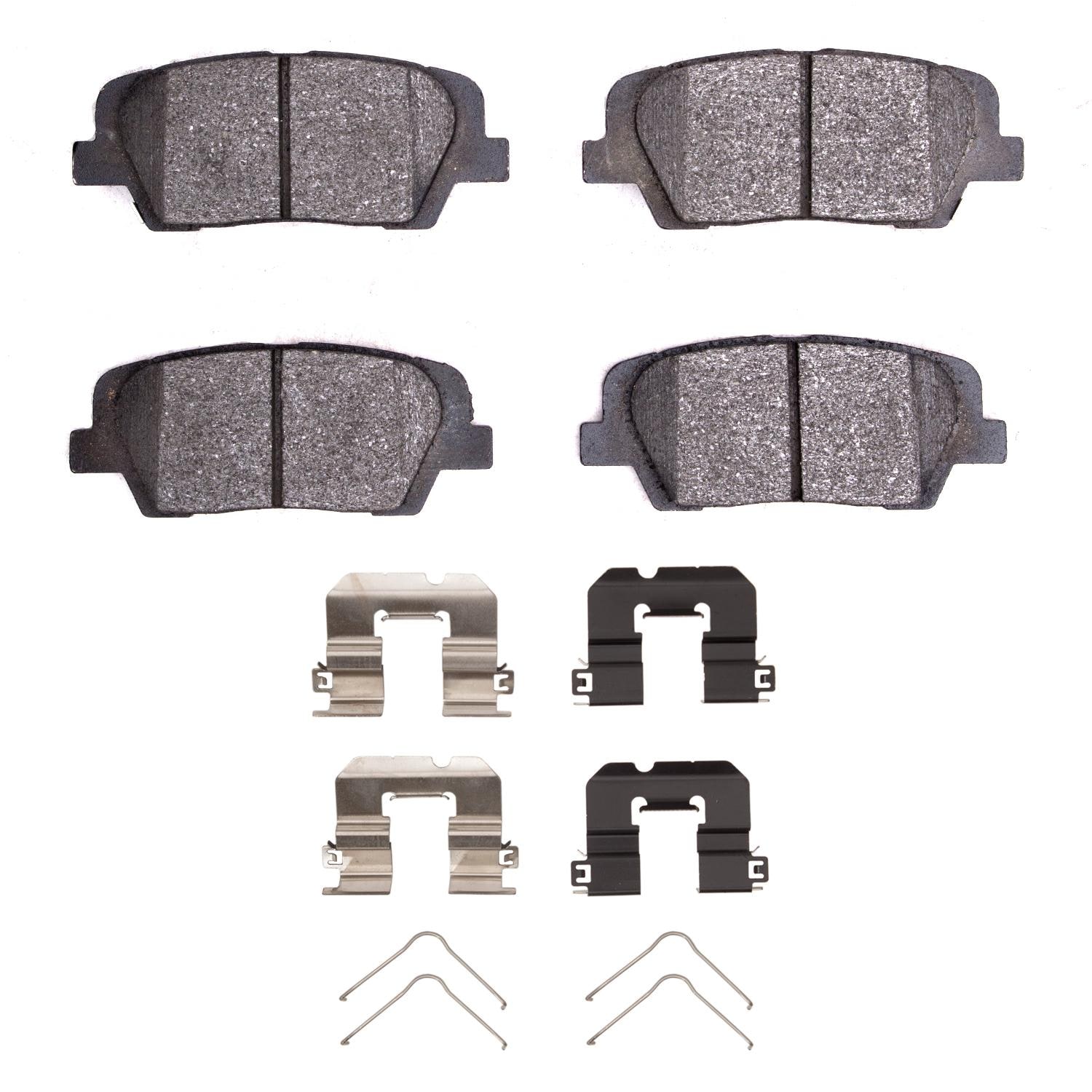 R1 Ceramic Series Premium Brake Pads and Hardware Kit 2310-1816-04 ...