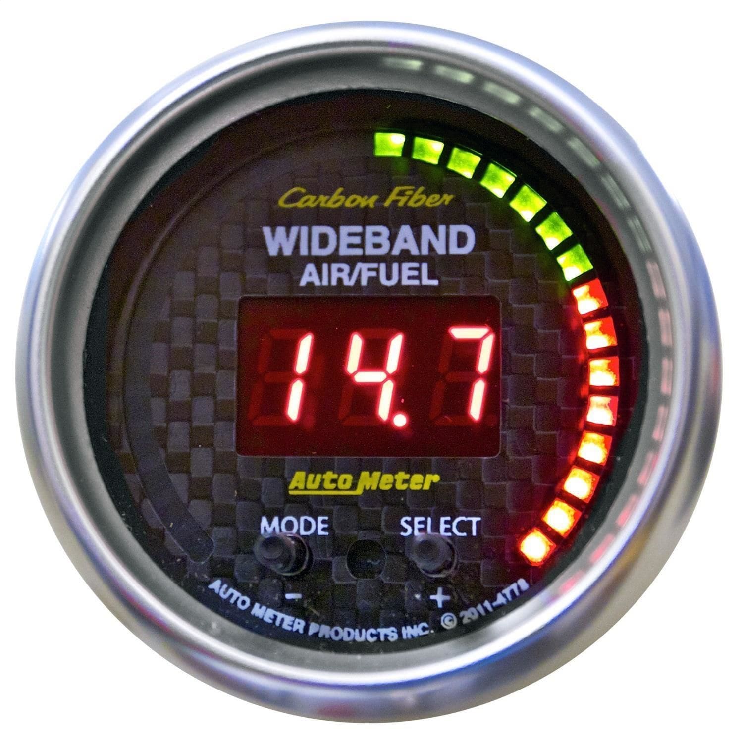 AutoMeter Carbon Fiber Air Fuel Ratio Gauge - AutoZone