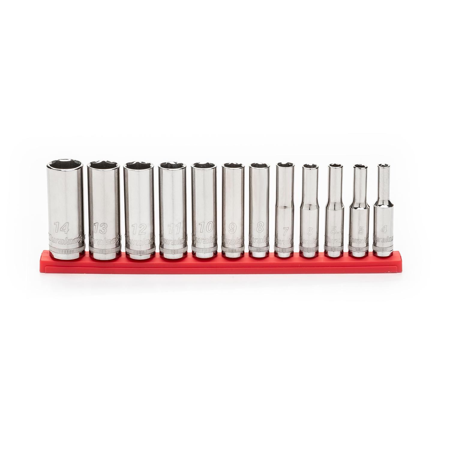 Duralast 1/4in Drive Metric Deep Socket Set 12 Piece | AutoZone