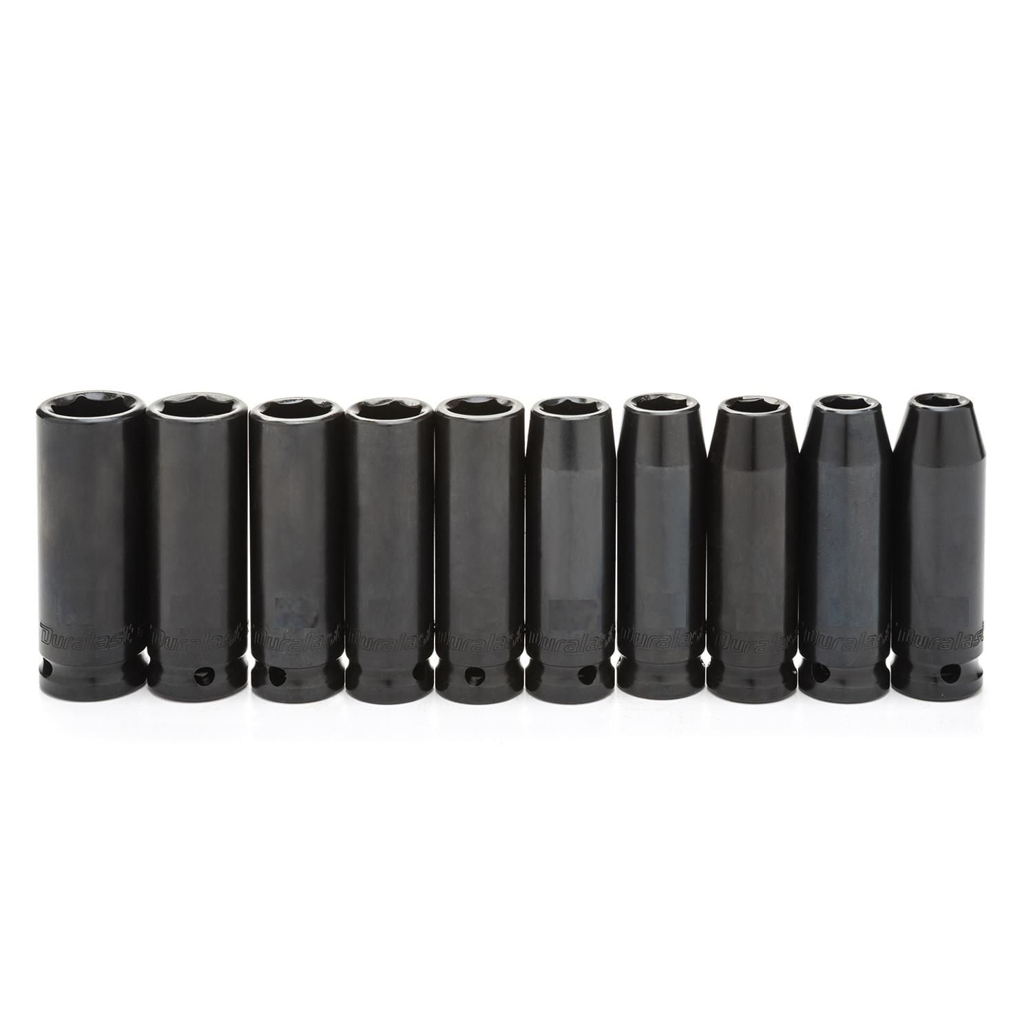 Duralast 1/2in Drive SAE Deep Socket Set 9 Piece | AutoZone