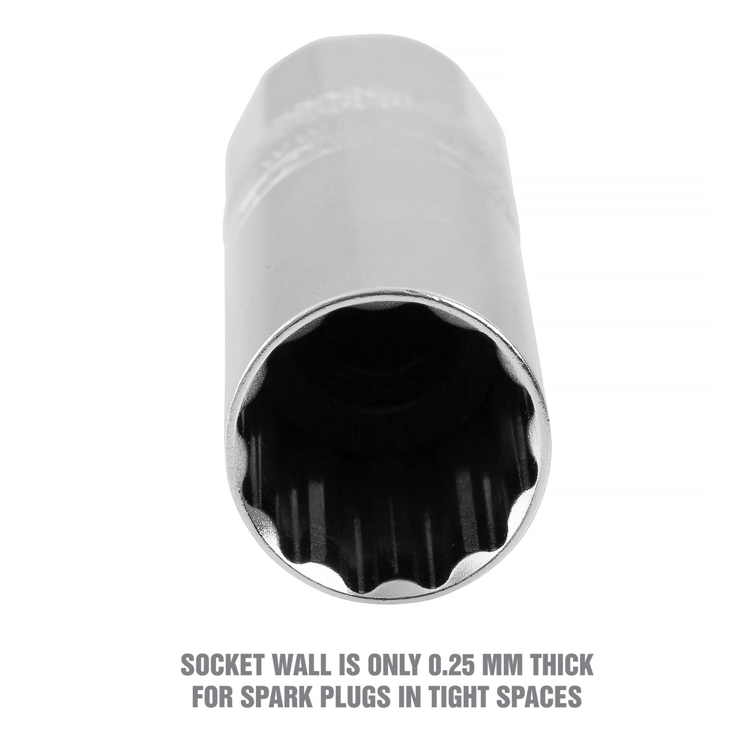 OEMTOOLS 3/8in Drive 14mm 12 Point Extra Thin Wall Spark Plug Socket ...