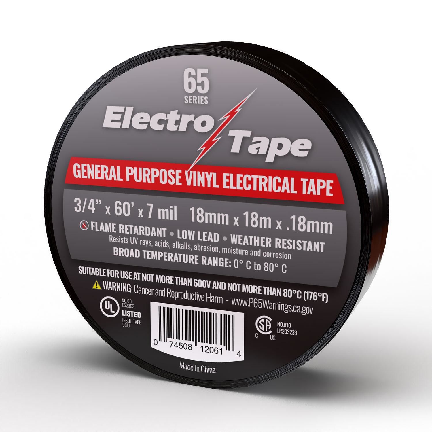 Electro-Tape 3/4in x 60ft Weather Resistant Electrical Tape | AutoZone