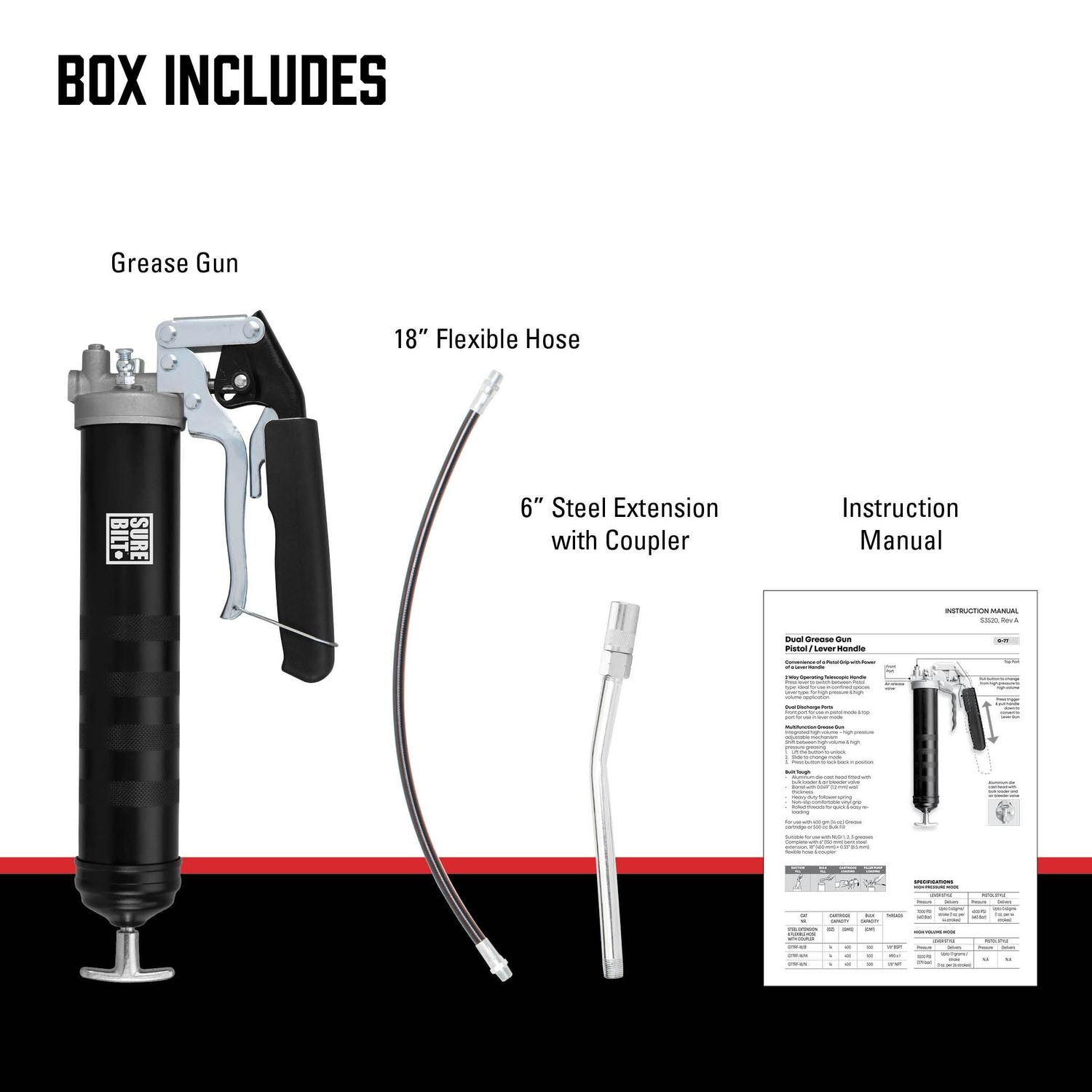 SureBilt Premium Pistol Grip Grease Gun | AutoZone