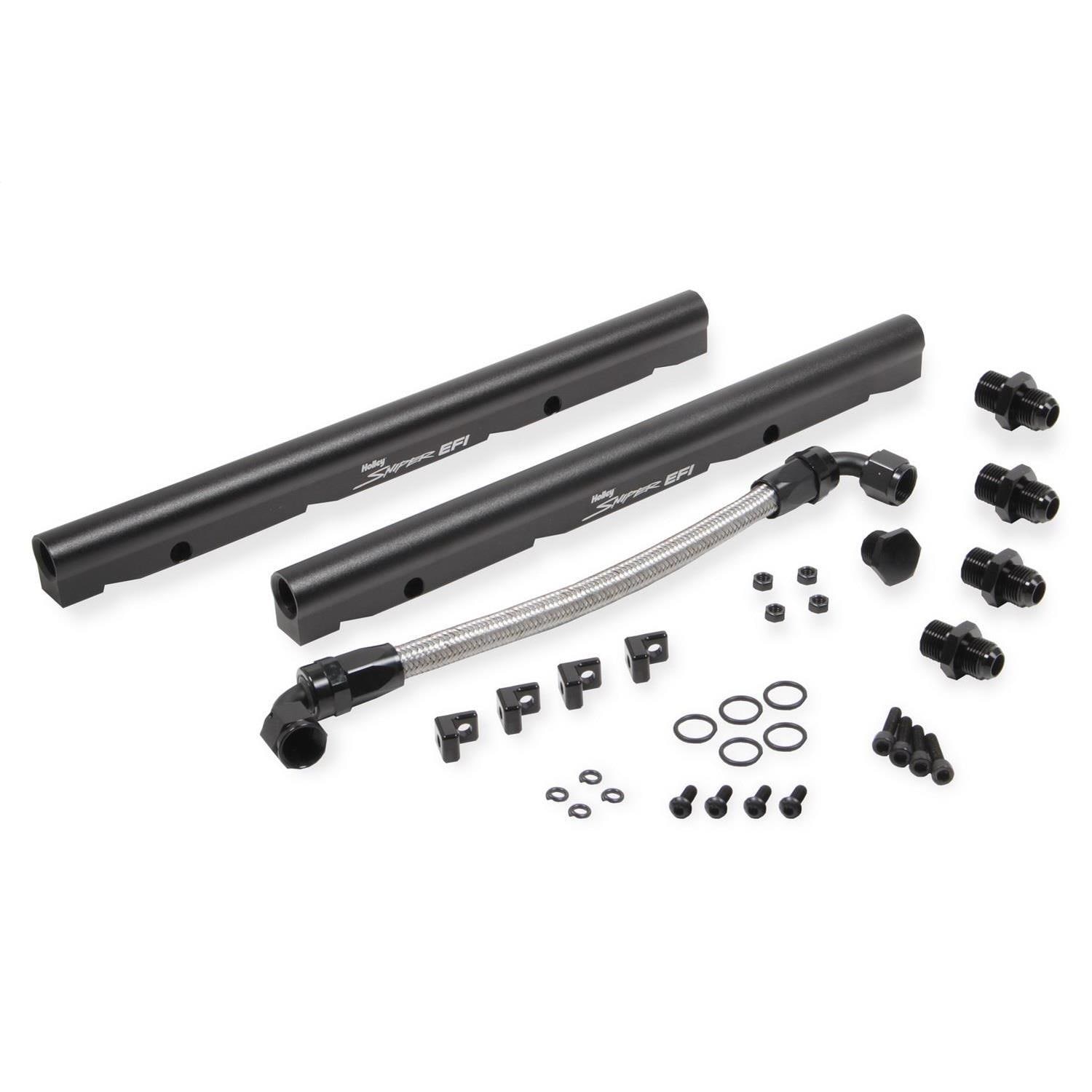 Holley Fuel Rail Kit with Sniper Logo Billet Aluminum | AutoZone