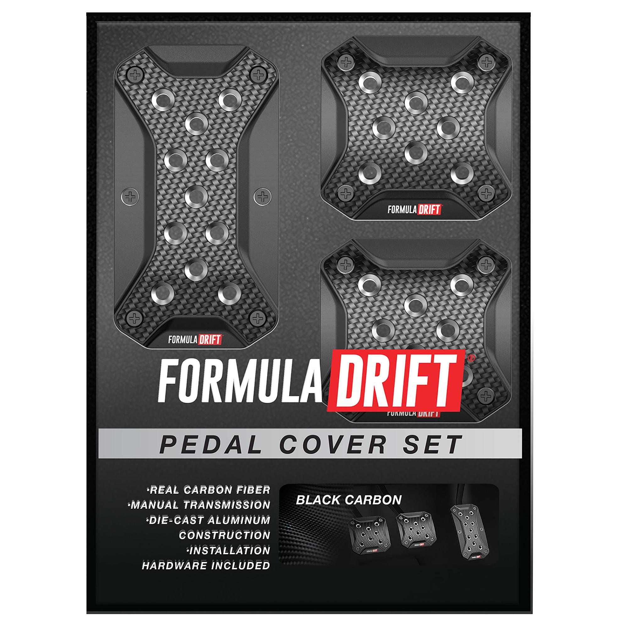 Formula Drift Black FD Carbon Fiber Aluminum Pedal Pad Set | AutoZone