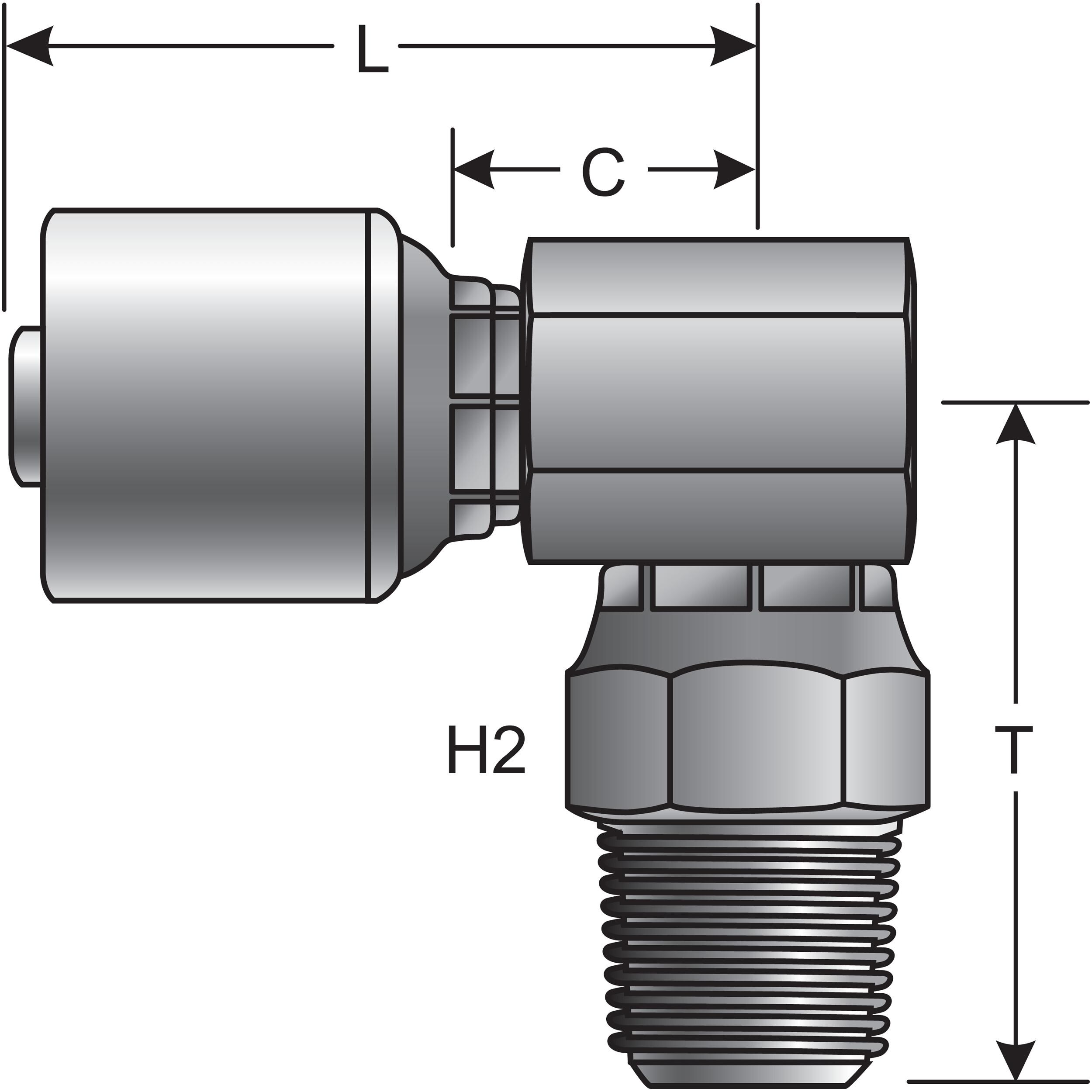 Gates MegaCrimp Hydraulic Coupling / Adapter G25106-0808 | AutoZone