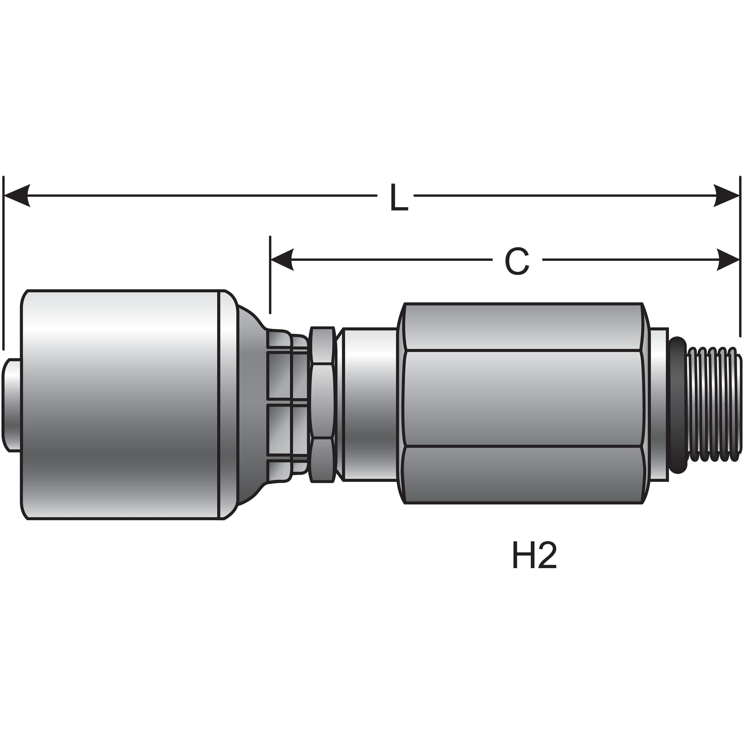 Gates MegaCrimp Hydraulic Coupling / Adapter G25121-0808 | AutoZone