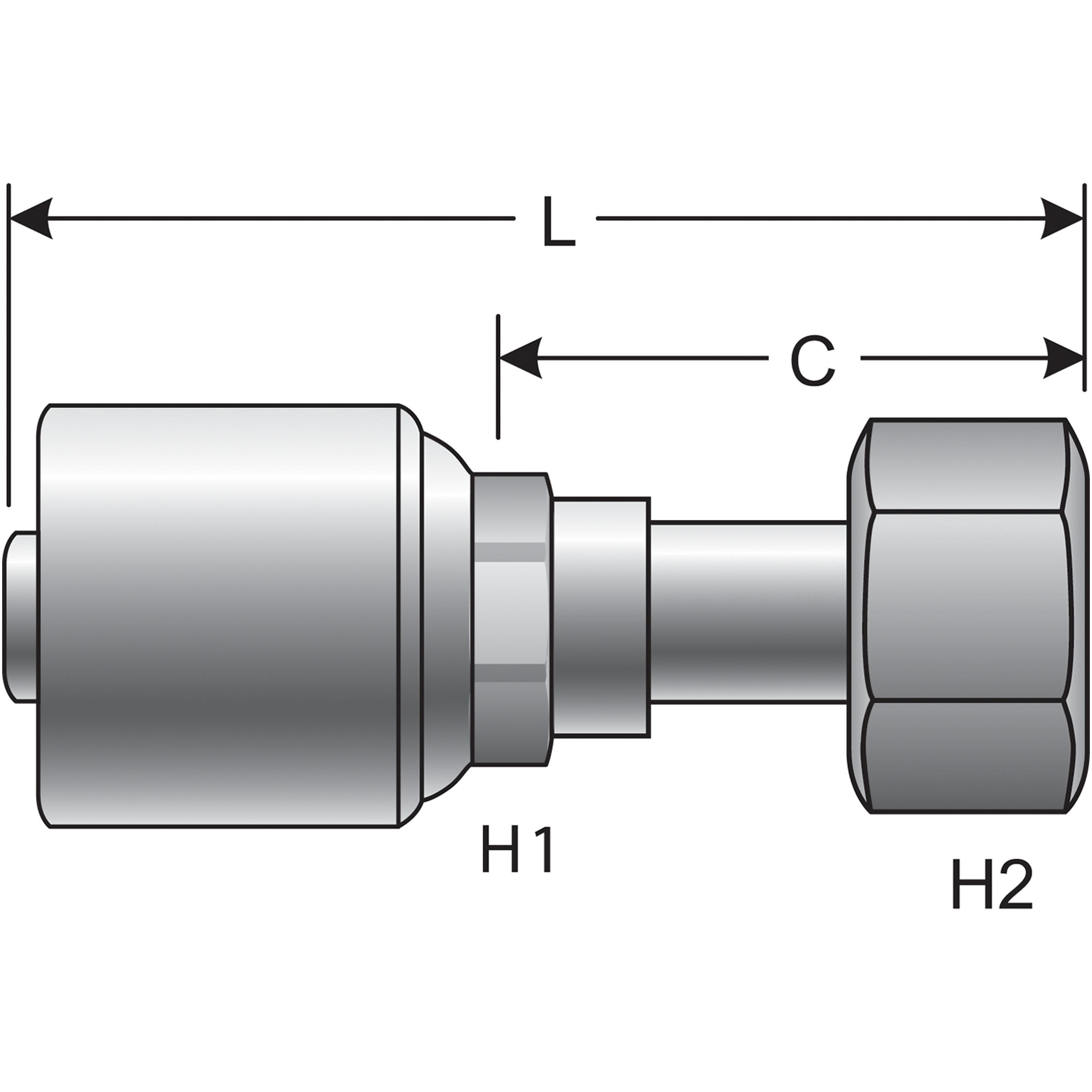 Gates MegaCrimp Hydraulic Coupling / Adapter G25170-0608 | AutoZone