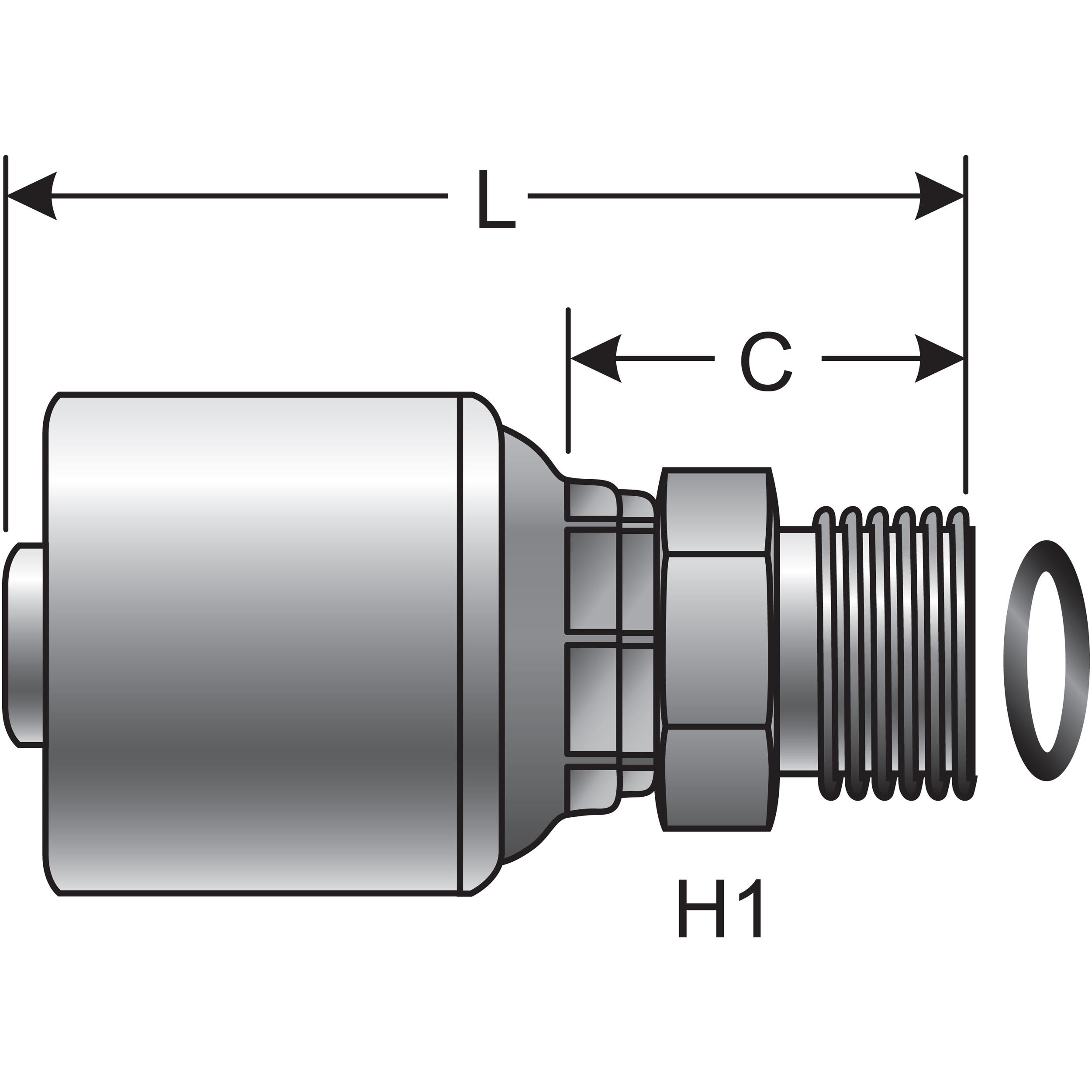 Gates MegaCrimp Hydraulic Coupling / Adapter G25225-1616 | AutoZone