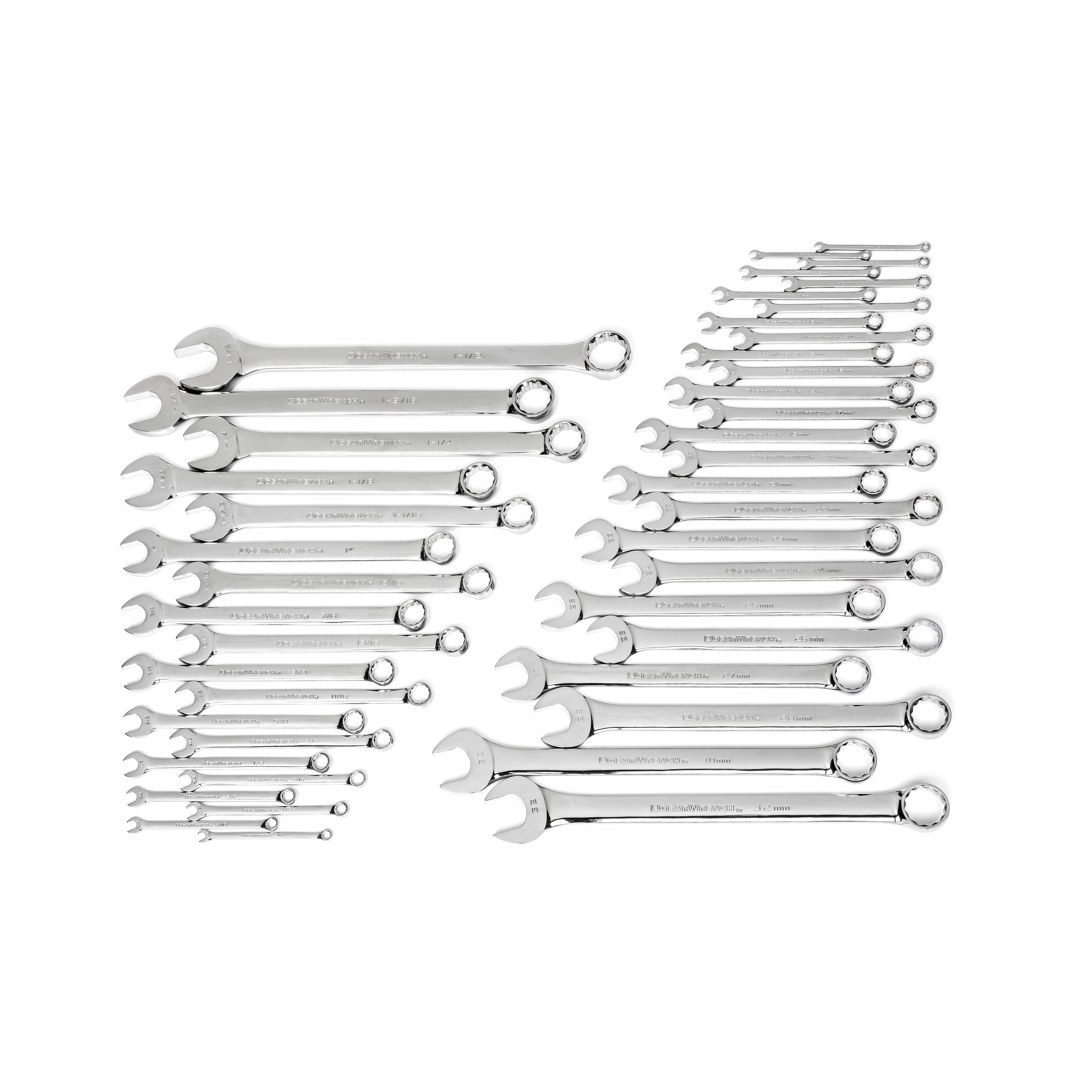 GearWrench Sae and Metric Master Combination Wrench Set 44 Piece | AutoZone